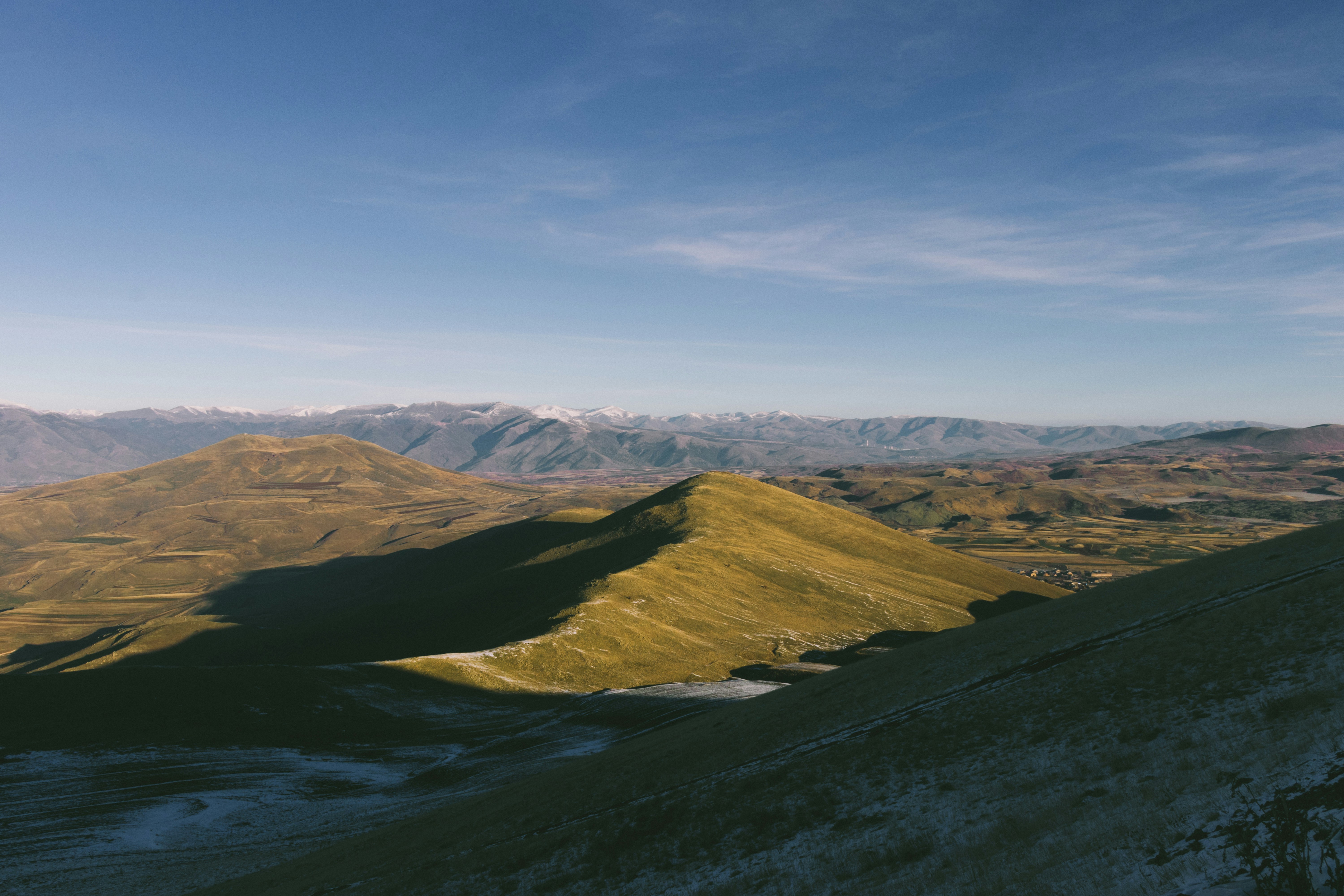 Golden Ridge Over The Quiet Basin