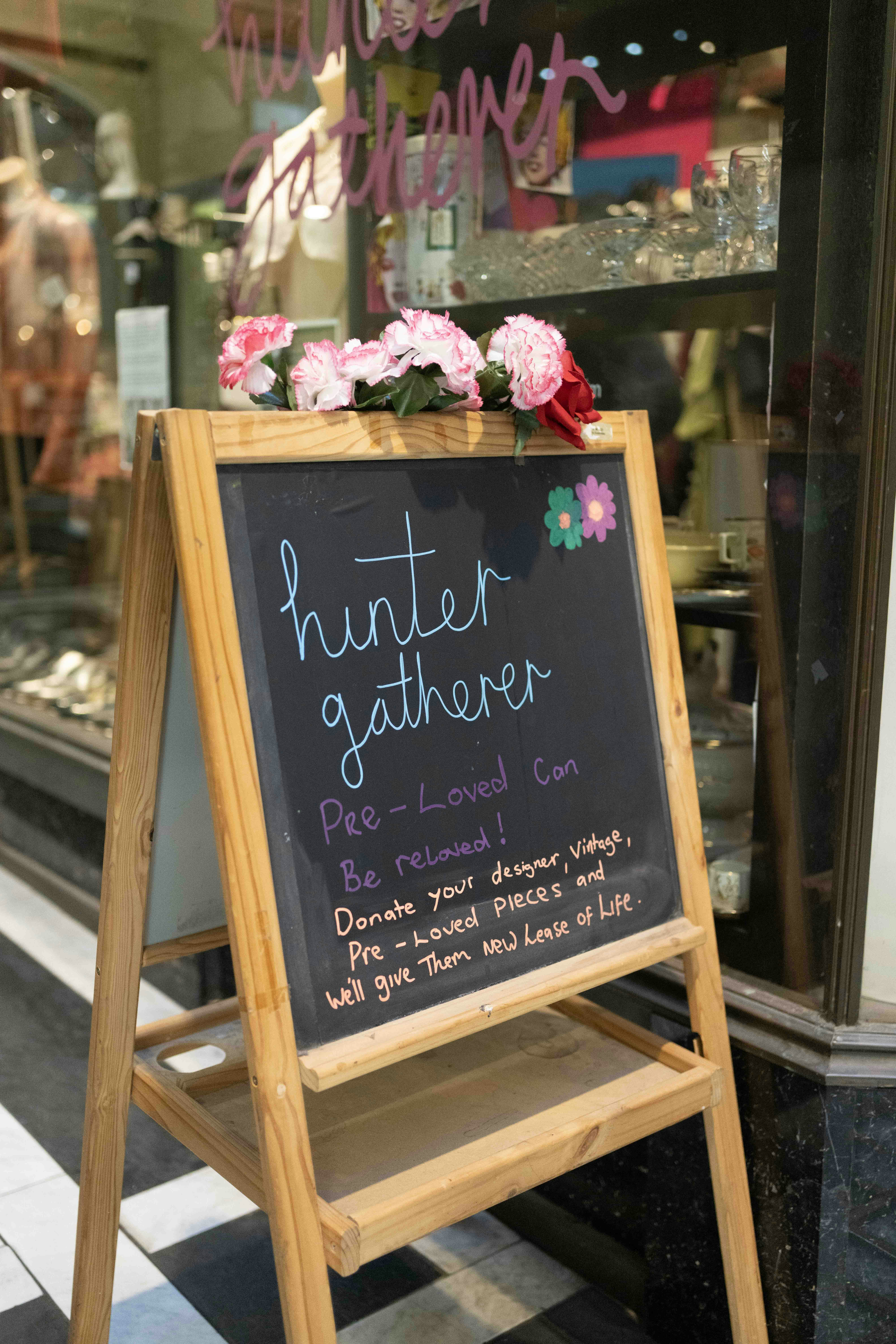 Chalkboard Cheer Outside a Boutique