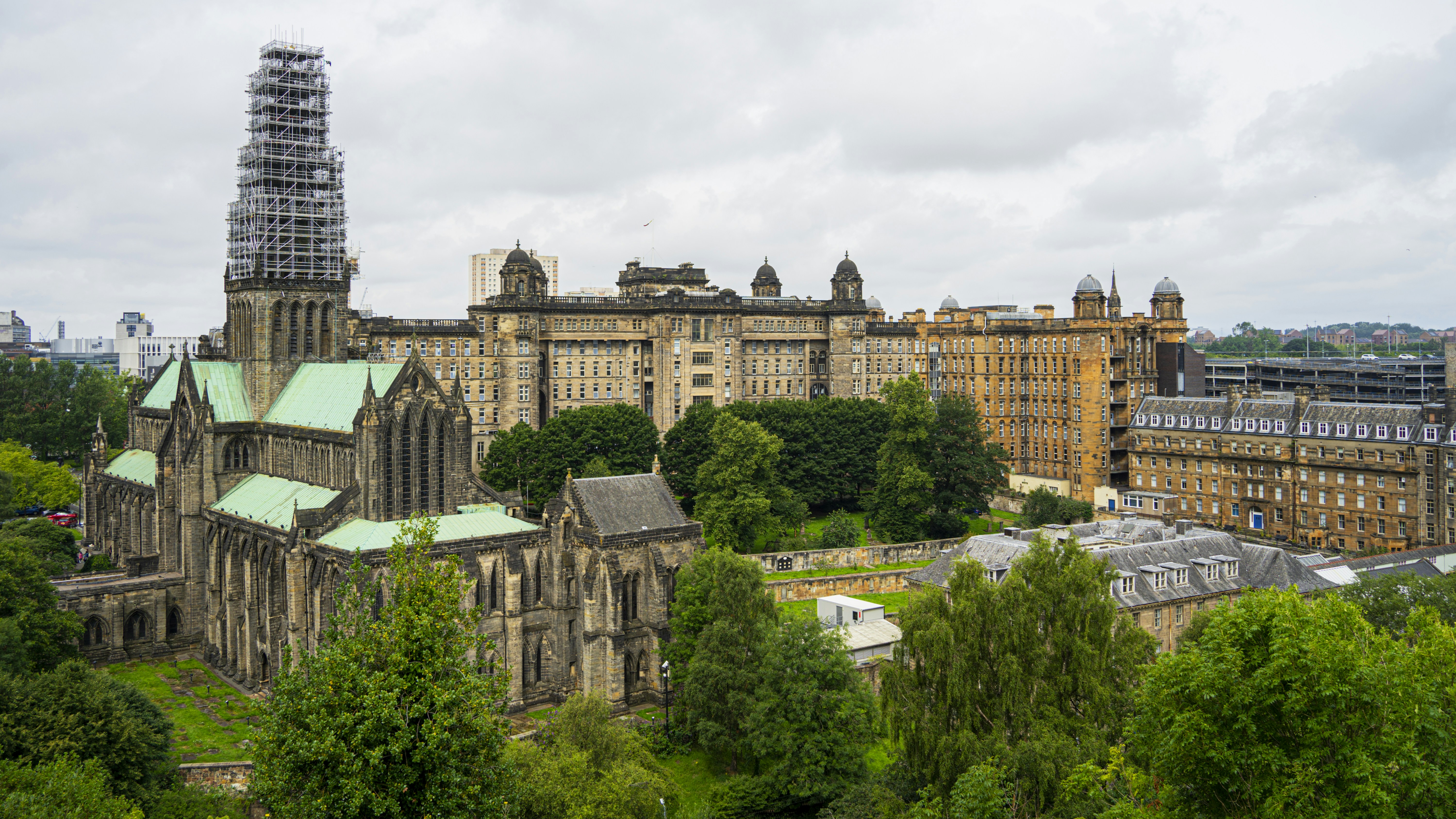 Cathedral and Campus: A Verdant Urban Panorama