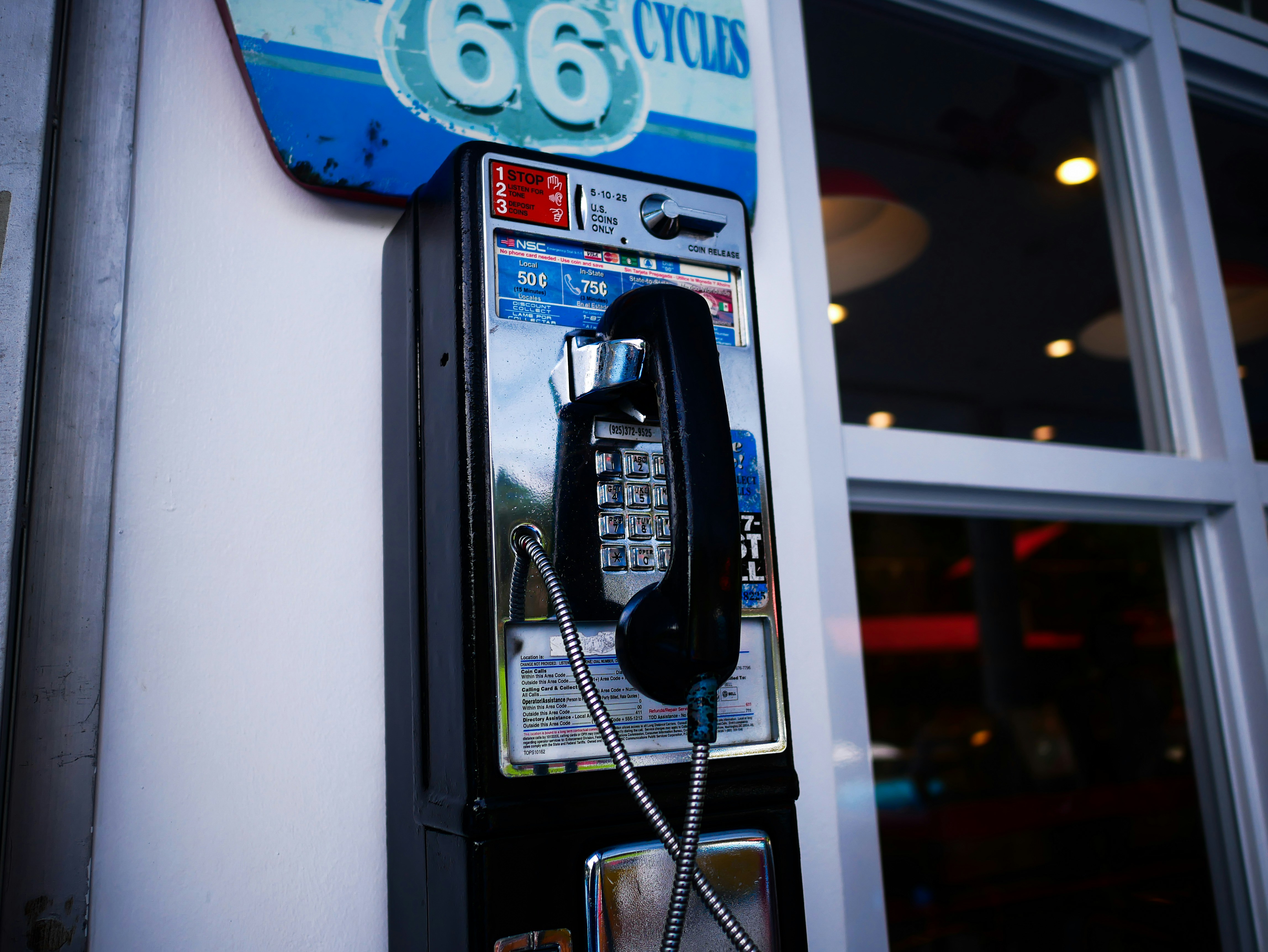 Midnight Ringout: A Route Signwatching Payphone at Route 66