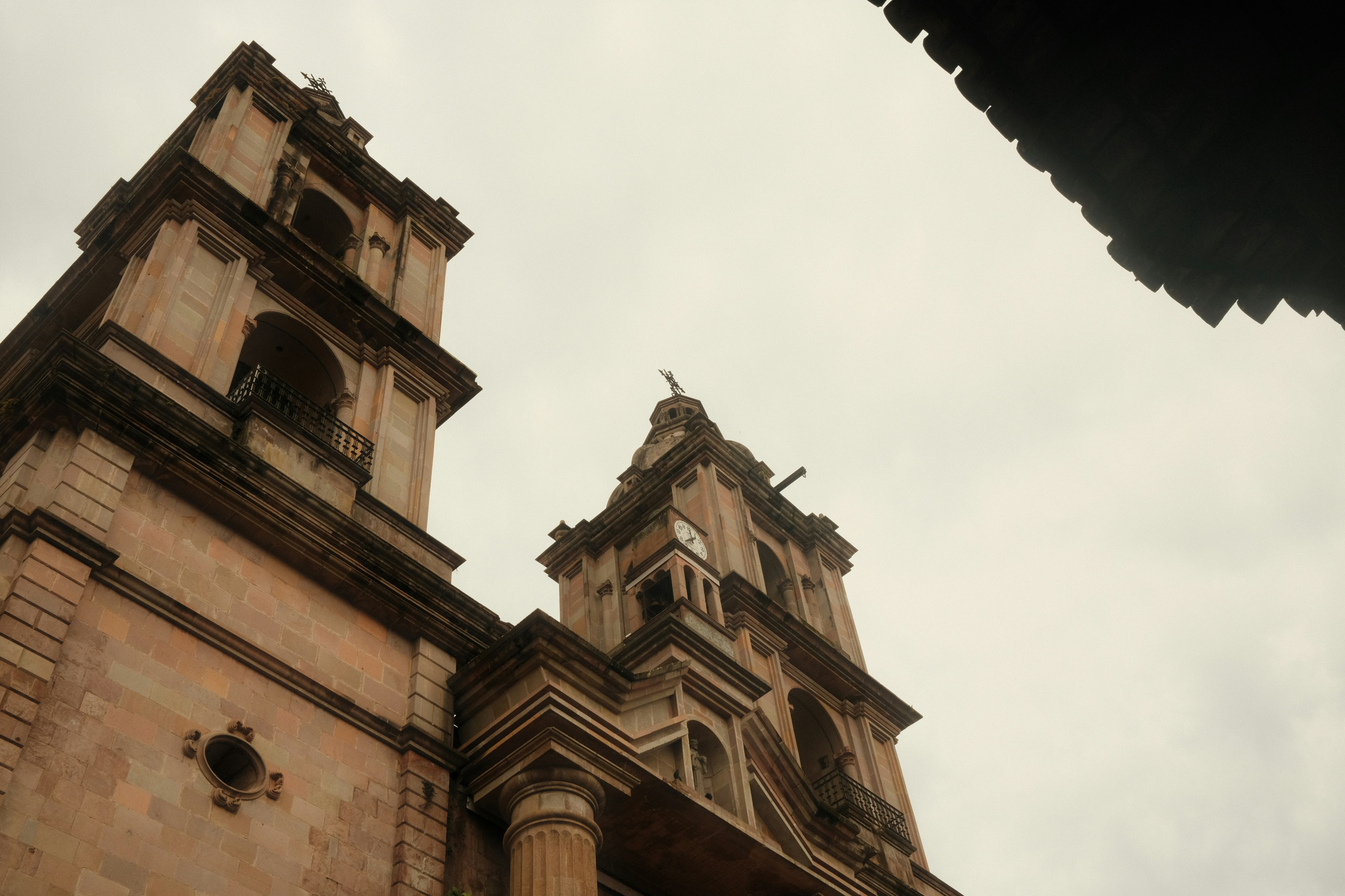 Cathedral Towers Reaching Toward an Overcast Sky