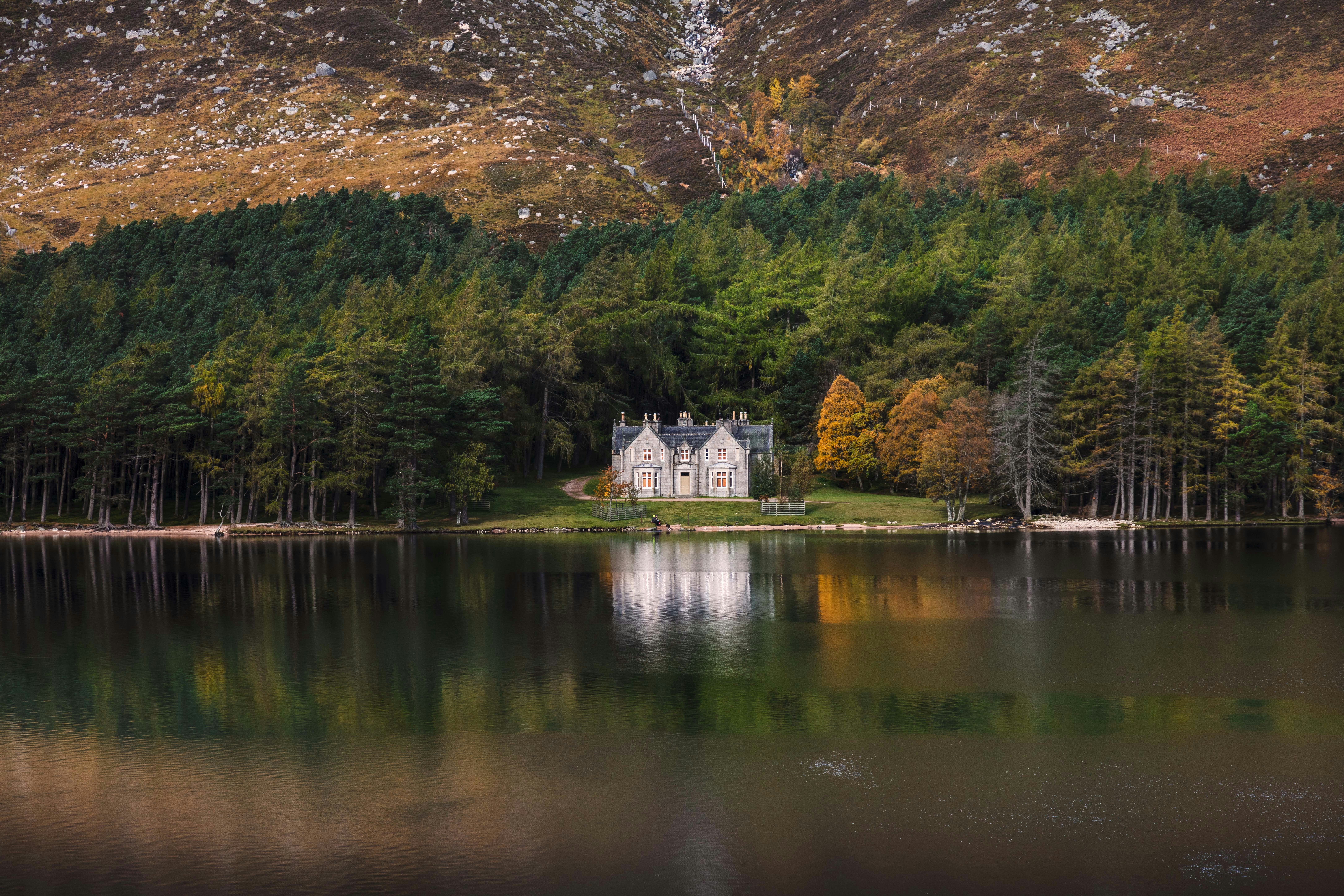 the royal house called Glas Allt Shiel on the banks of loch muick