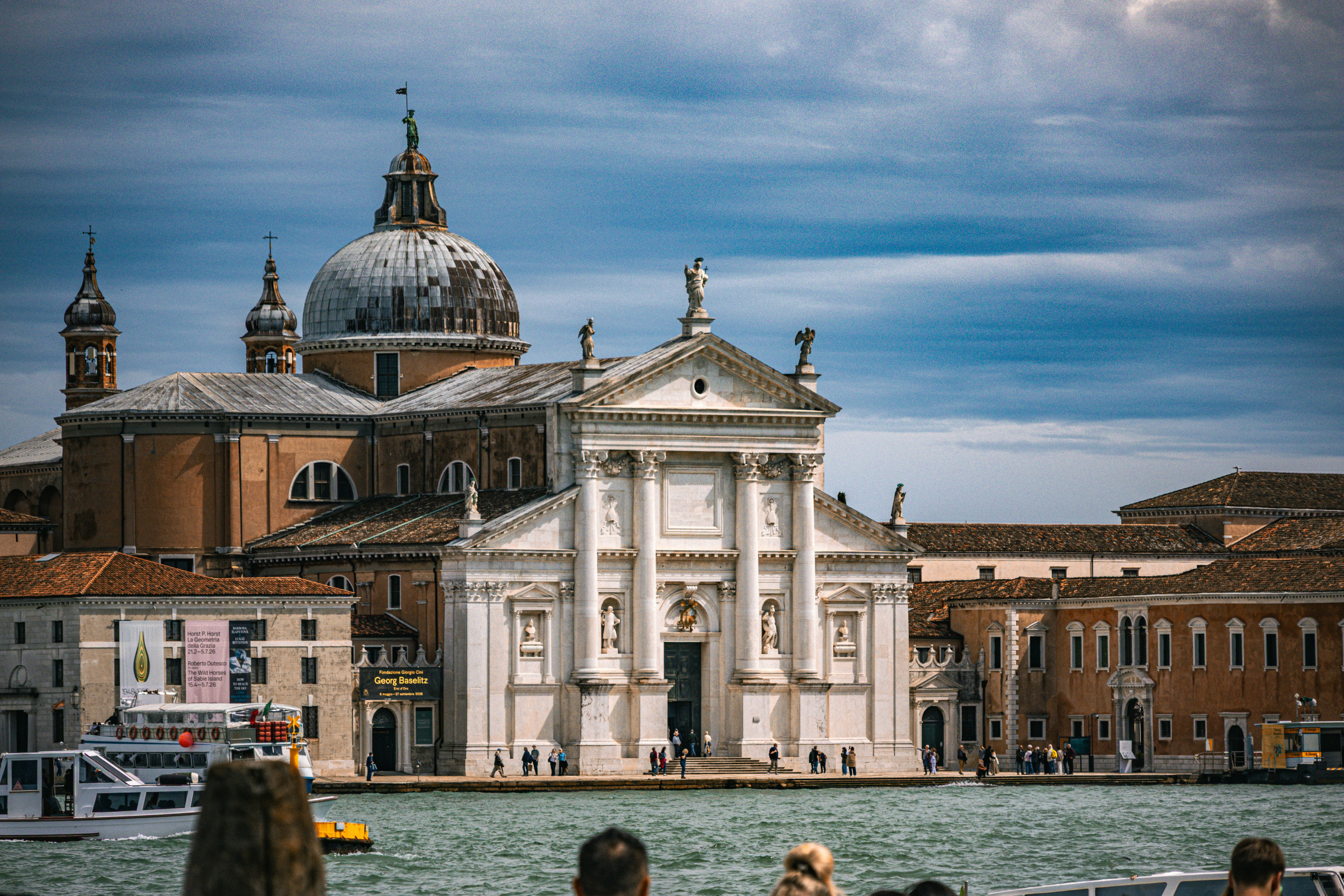 Baroque Facade Over Water: A Venetian Basilica Emerges from the Lagoon