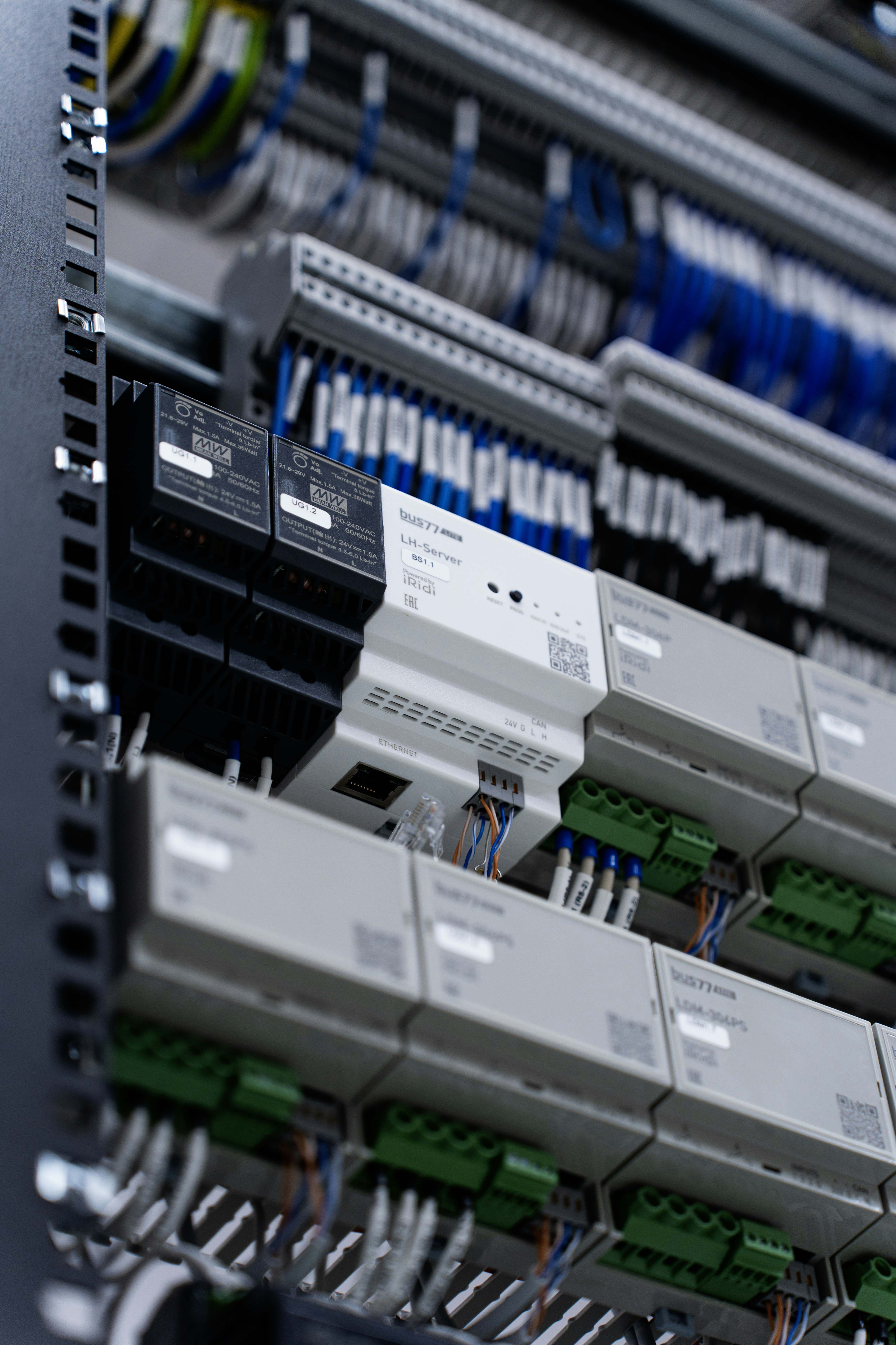 Inside the Backbone: A Closer Look at a Rack of Industrial Modules