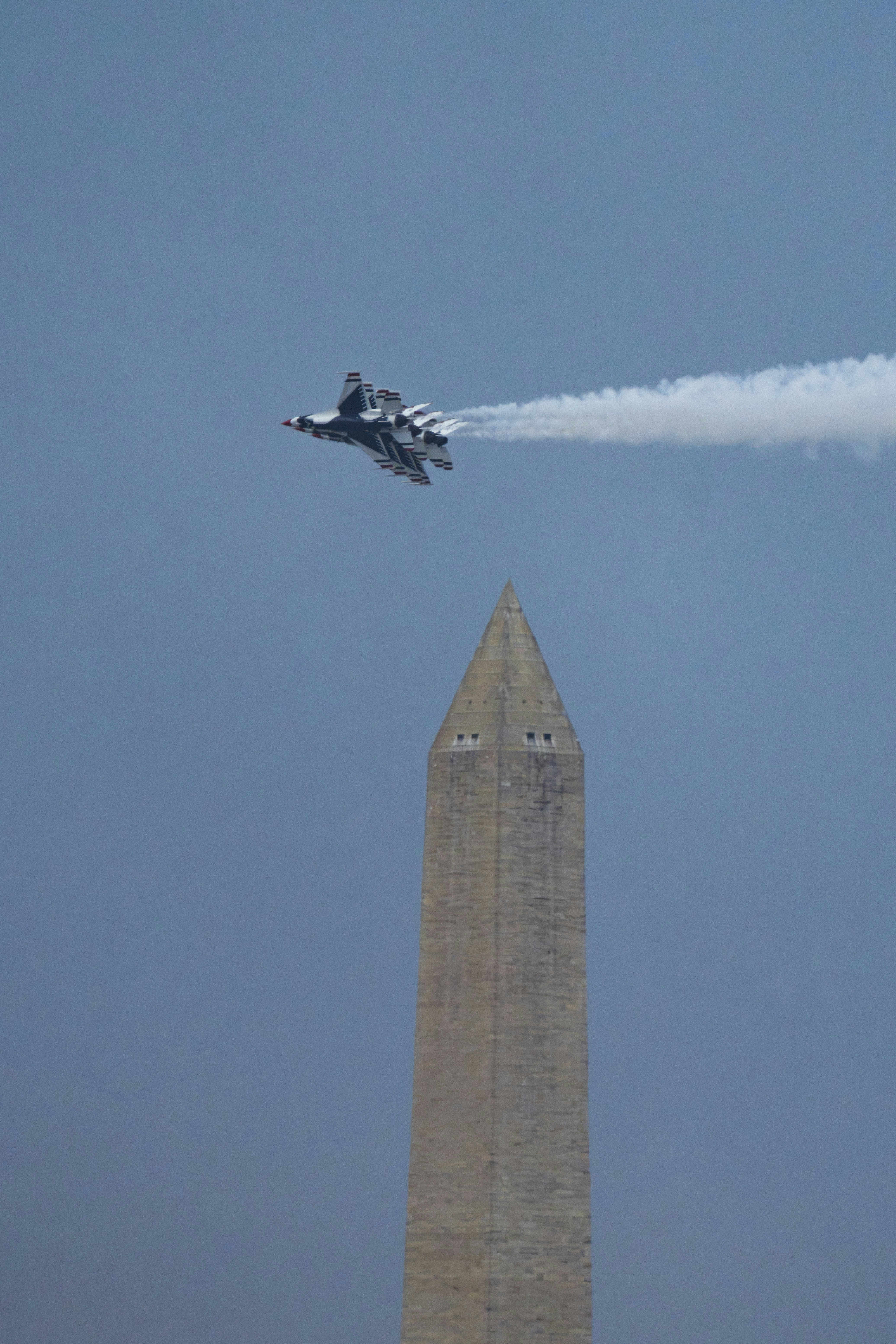 Sweeping Skyjet Over the Capital Spire
