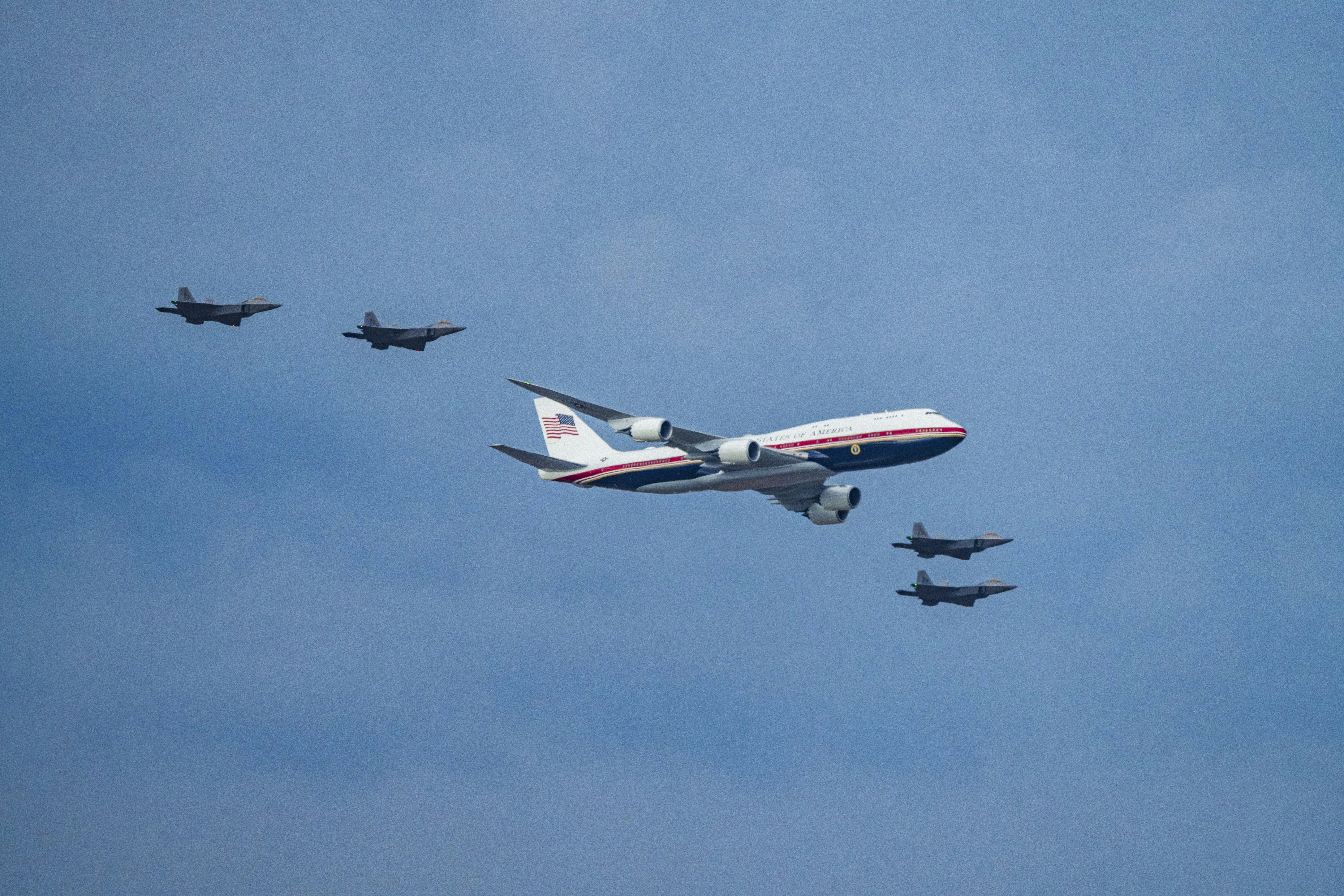 Skyline Squadron: Aerial Formation Breaks through Cerulean Skies