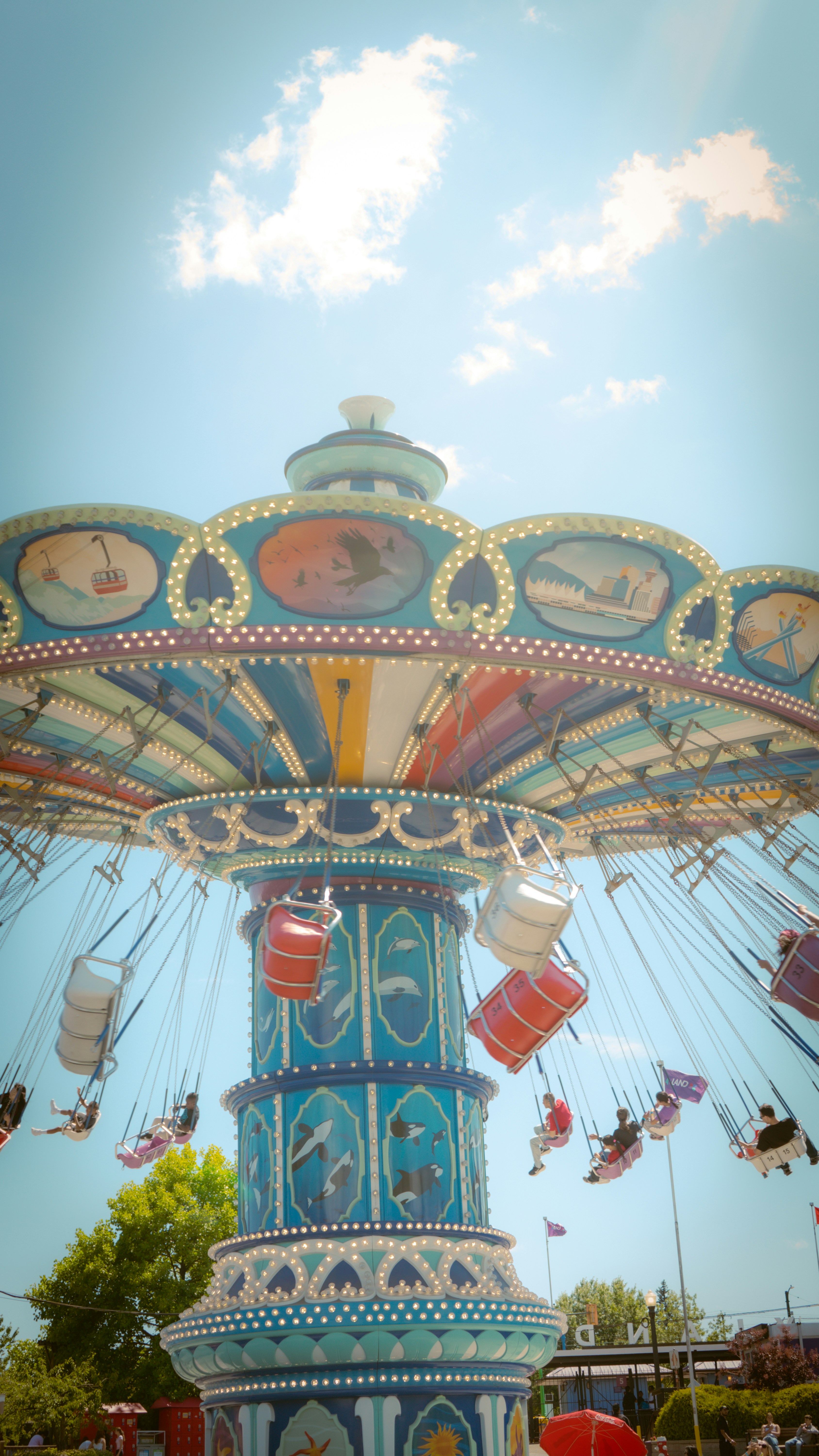 Carousel Skyward: A Tilt-Shift Dream at the Amusement Park