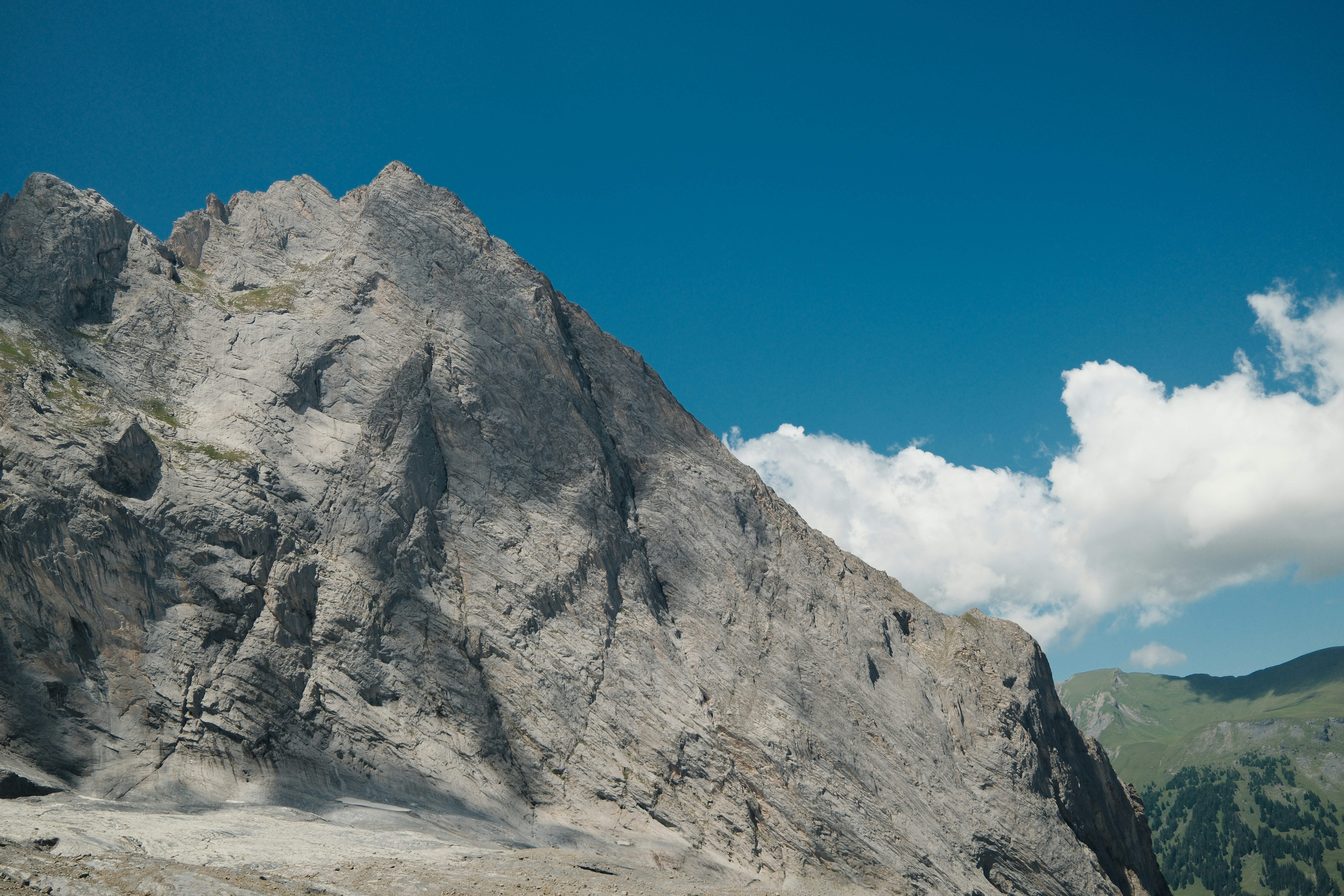 Rugged Alpine Cliffs Under a Clear Sky
