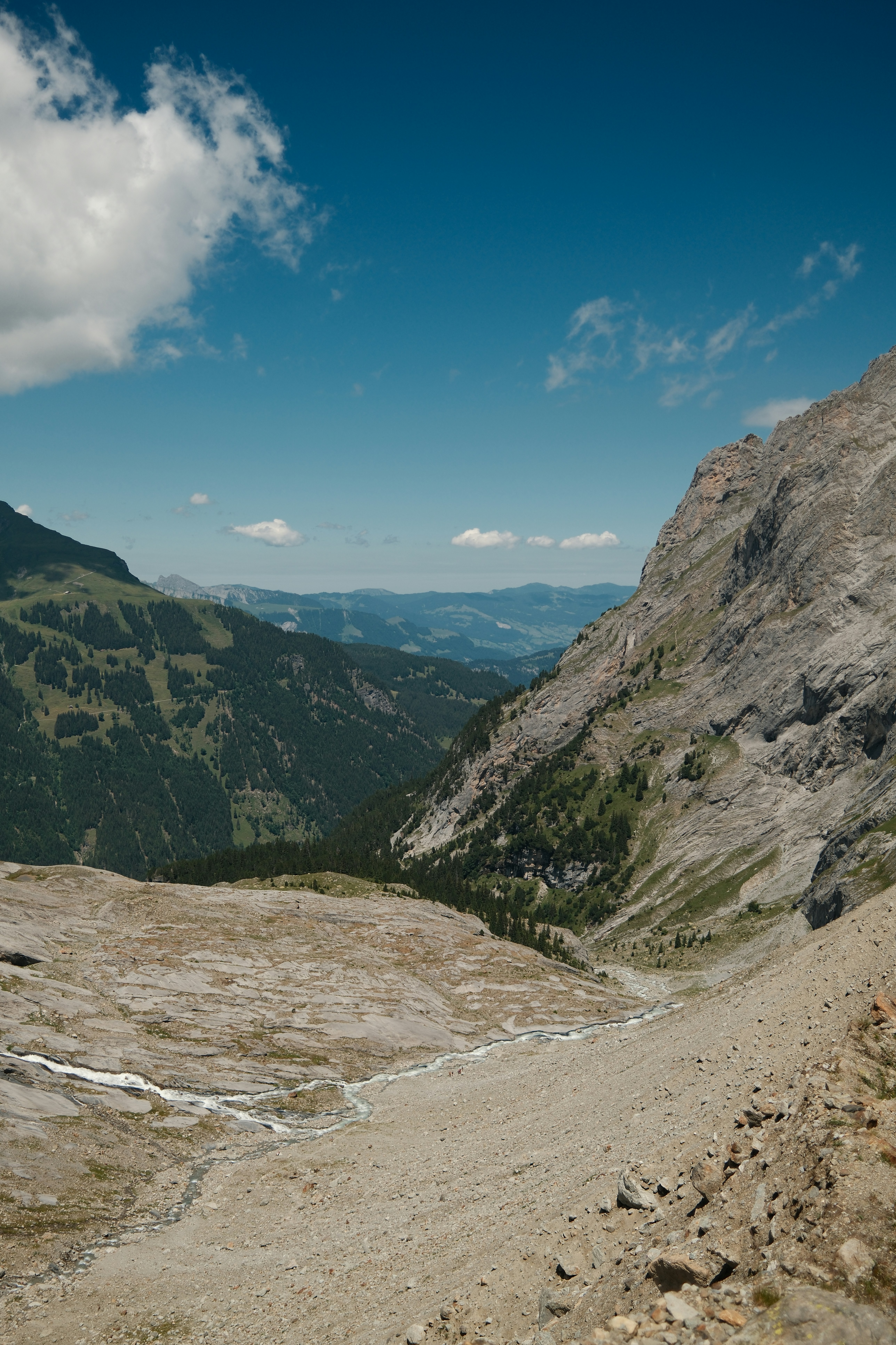 Rugged Valley Rim: A Sunlit Ascent Between Stone and Sky