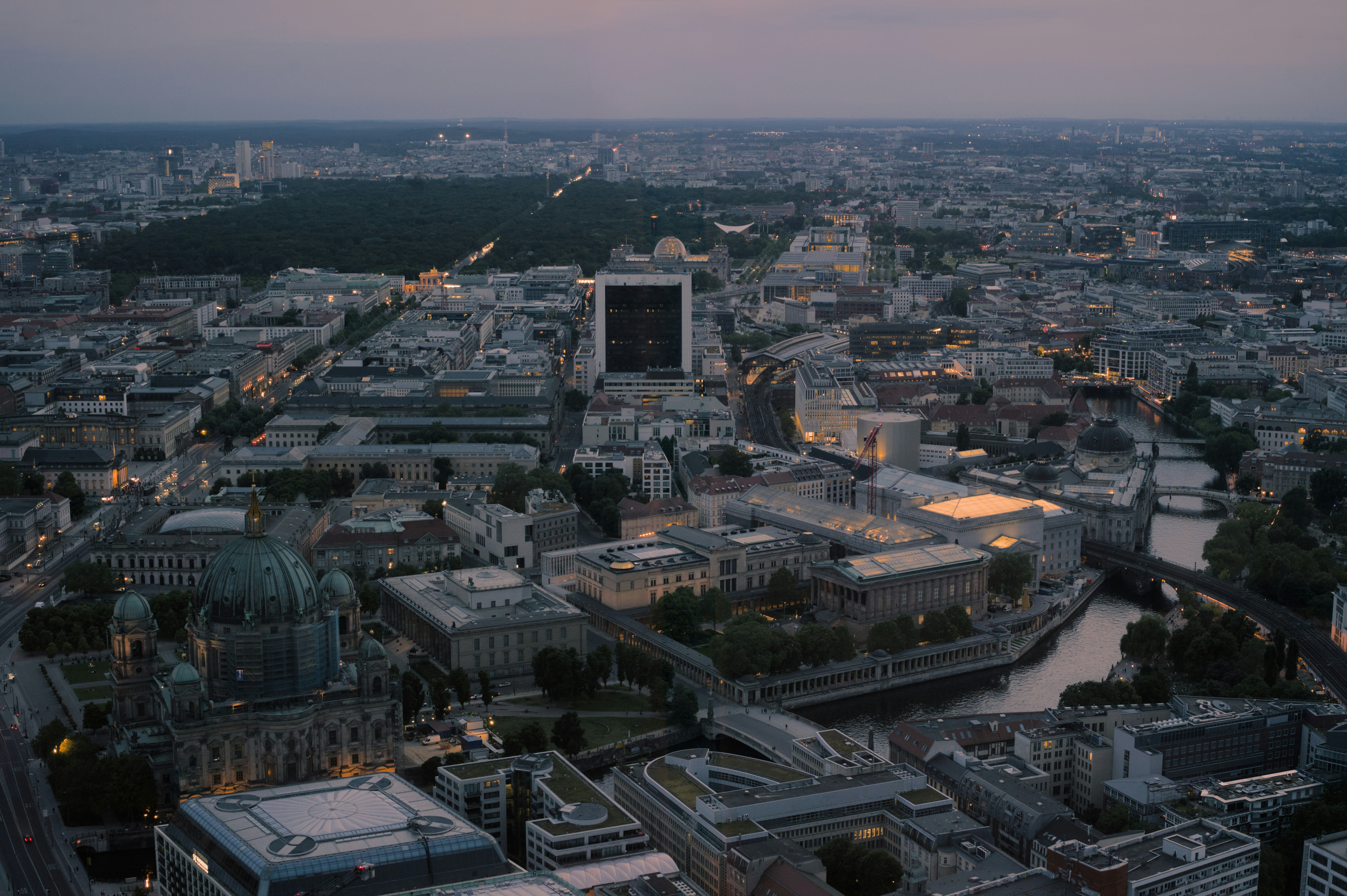 Aerial Mosaic: Parisian Grid Under Evening Light