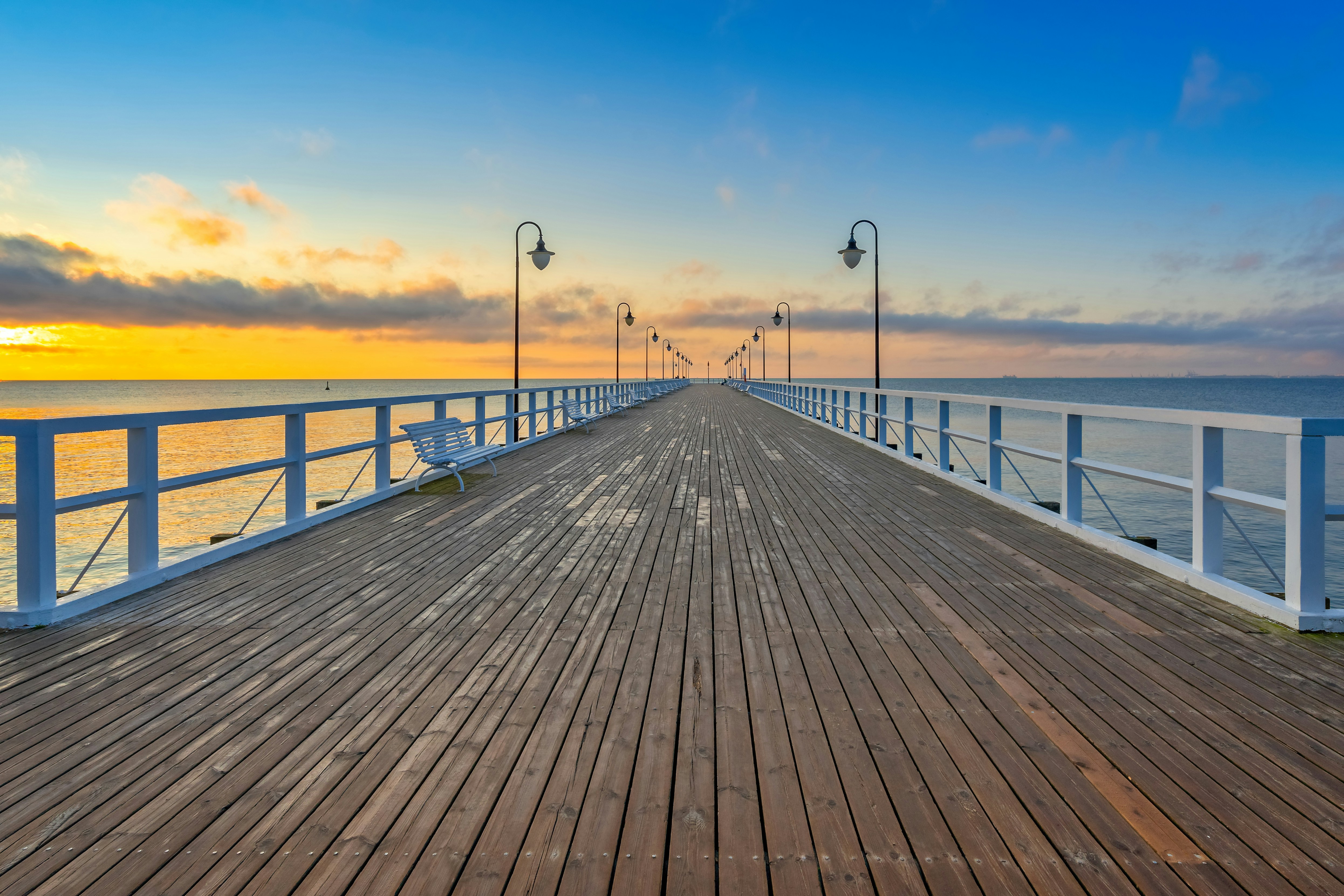 Long Pier Toward the Distant Light