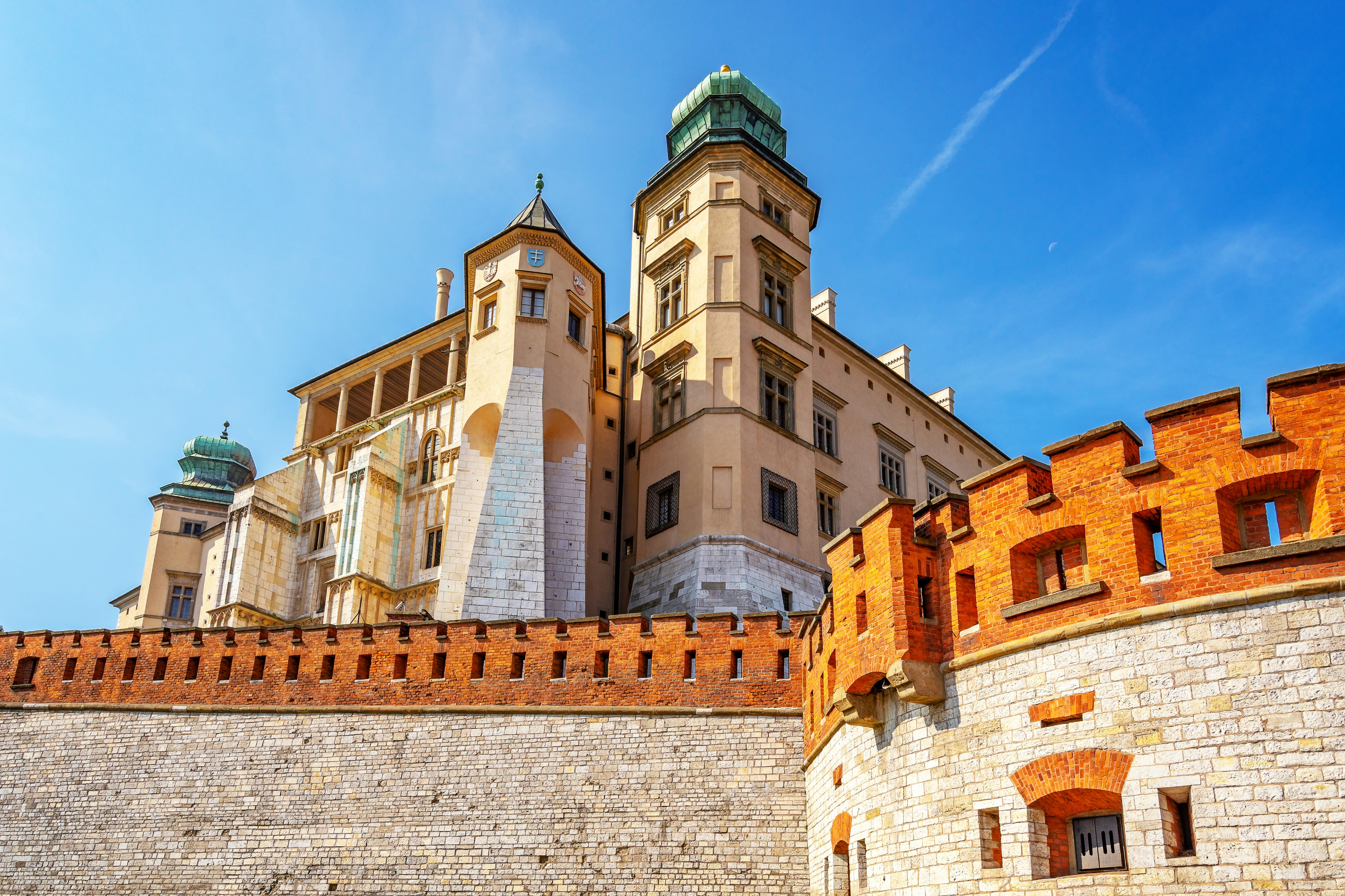 Fortified Facade Under A Blue Sky