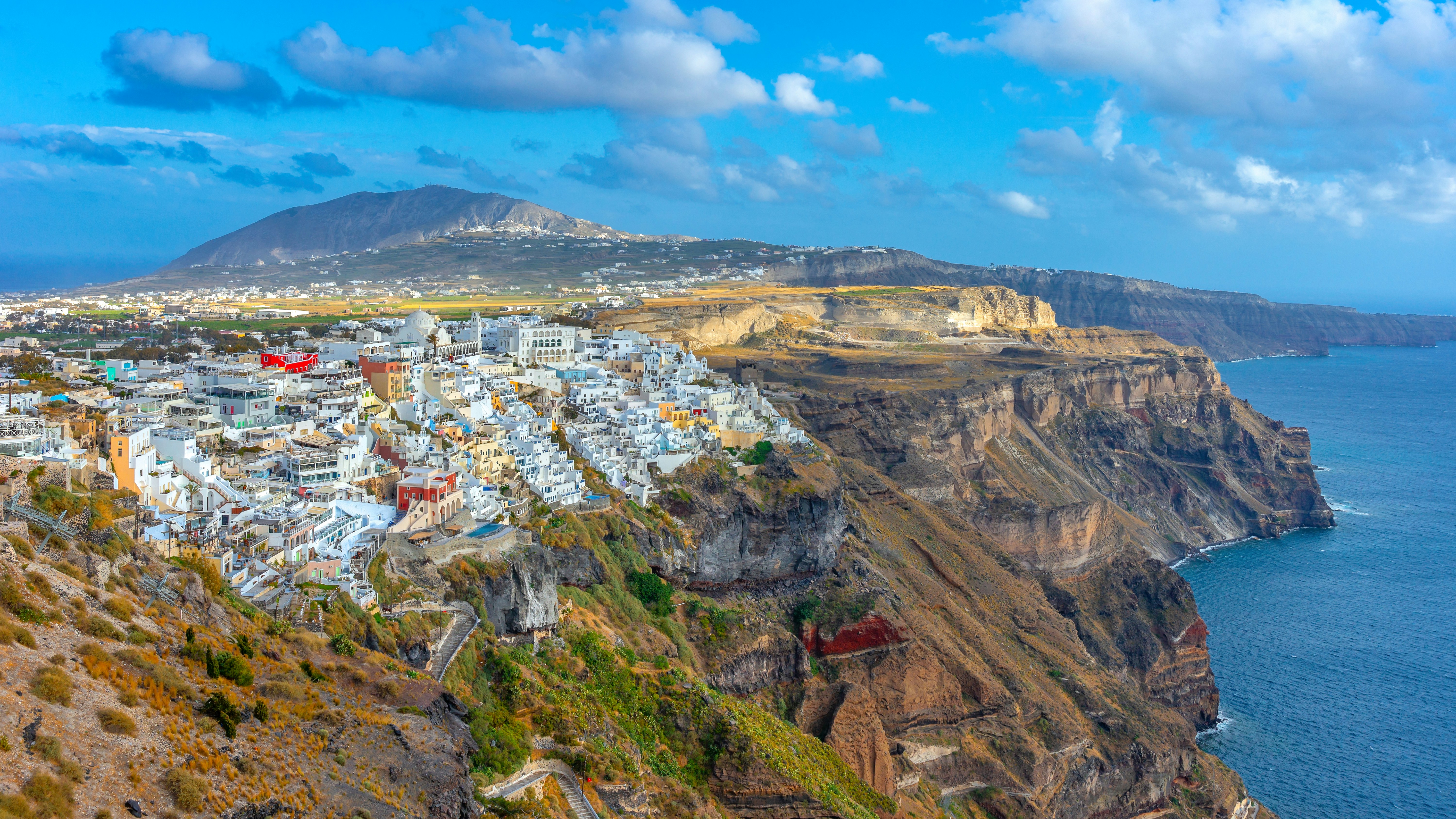 Cliffside Village Cascading into the Atlantic