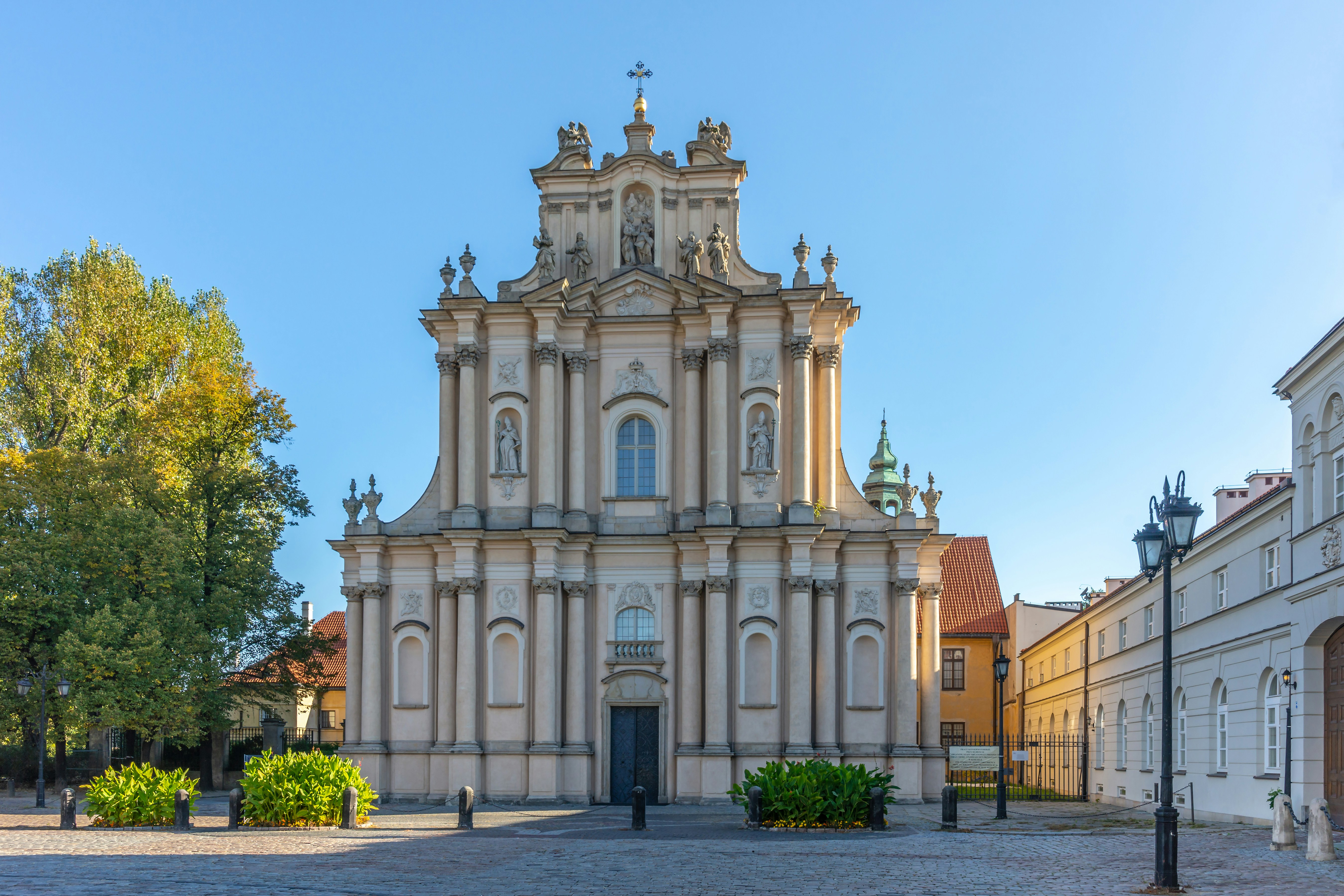 Baroque Facade in Sunlit Square