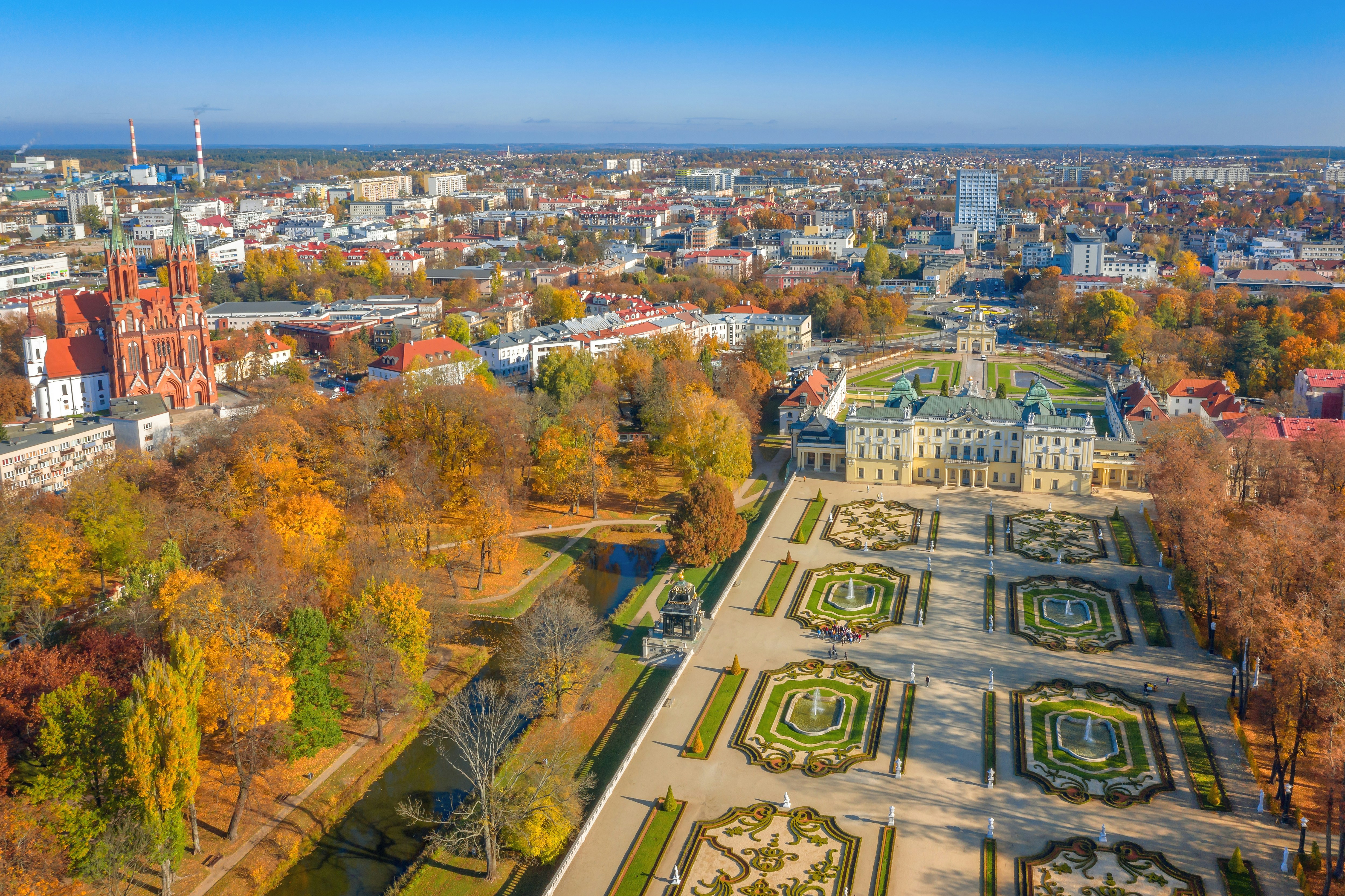 Aerial Symmetry Over a Polish Royal Park