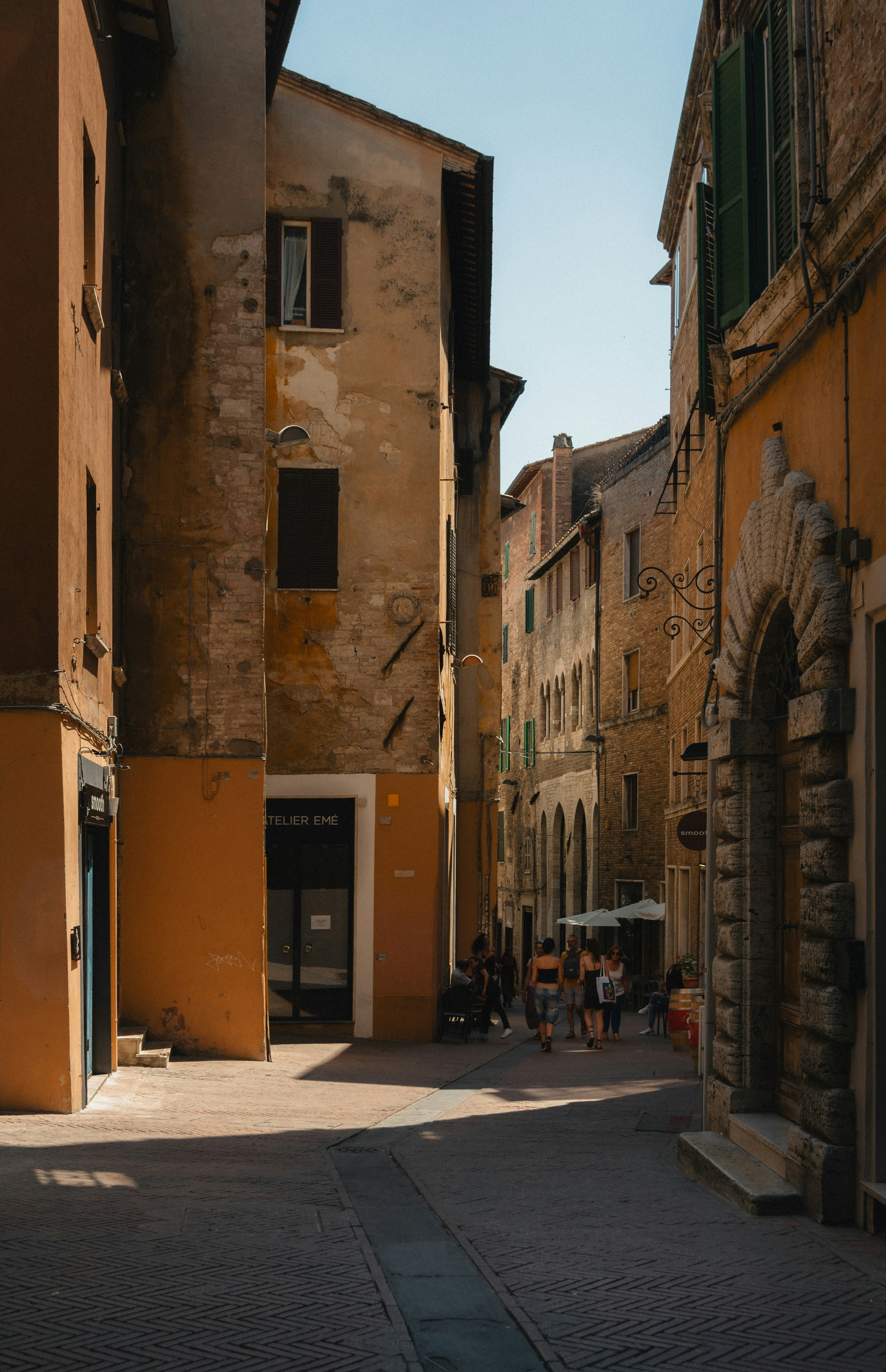 Sunlit Alleyway of the Old Town