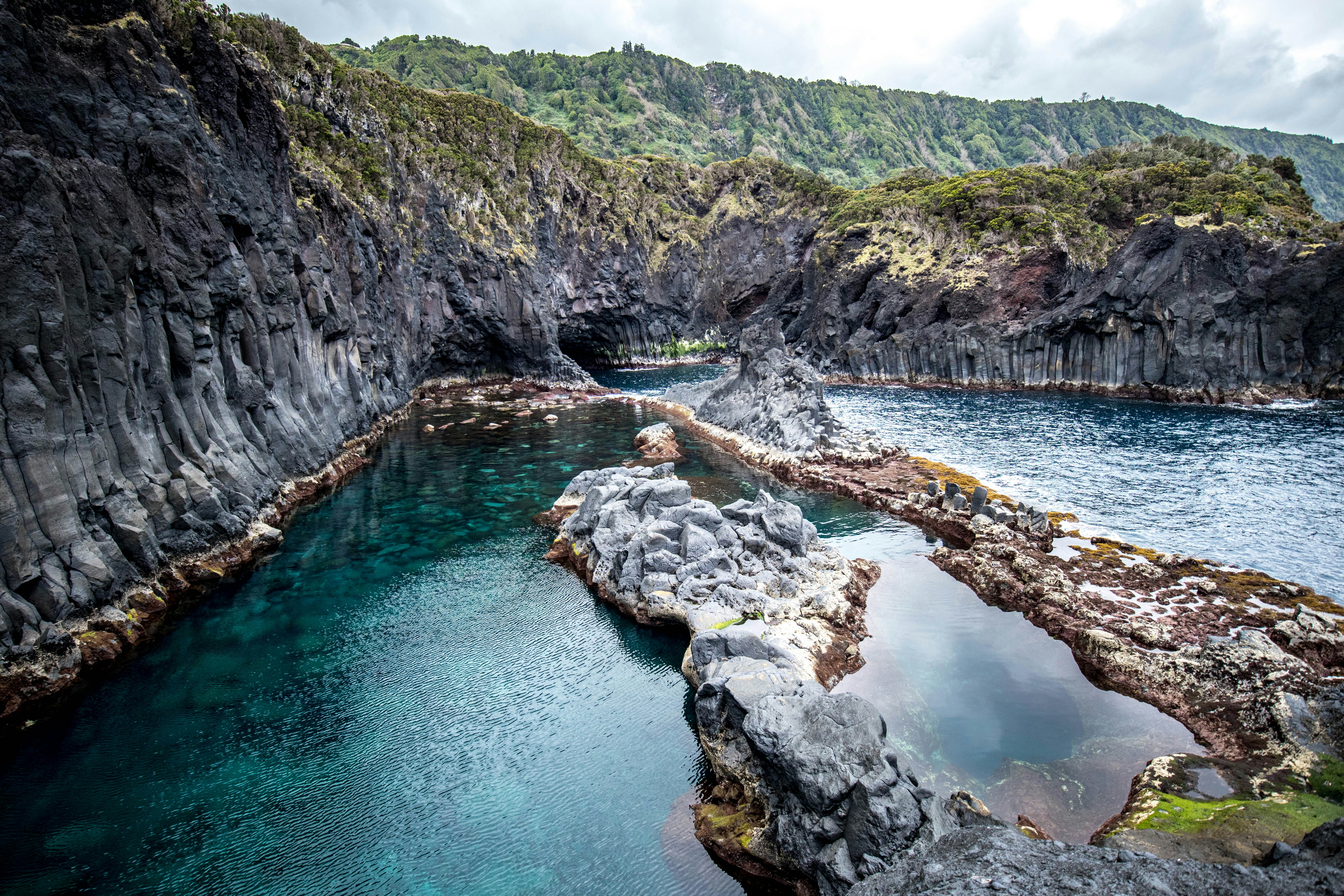 Lava-formed Passage: A Coastal Rock Corridor Reaches Toward the Sea