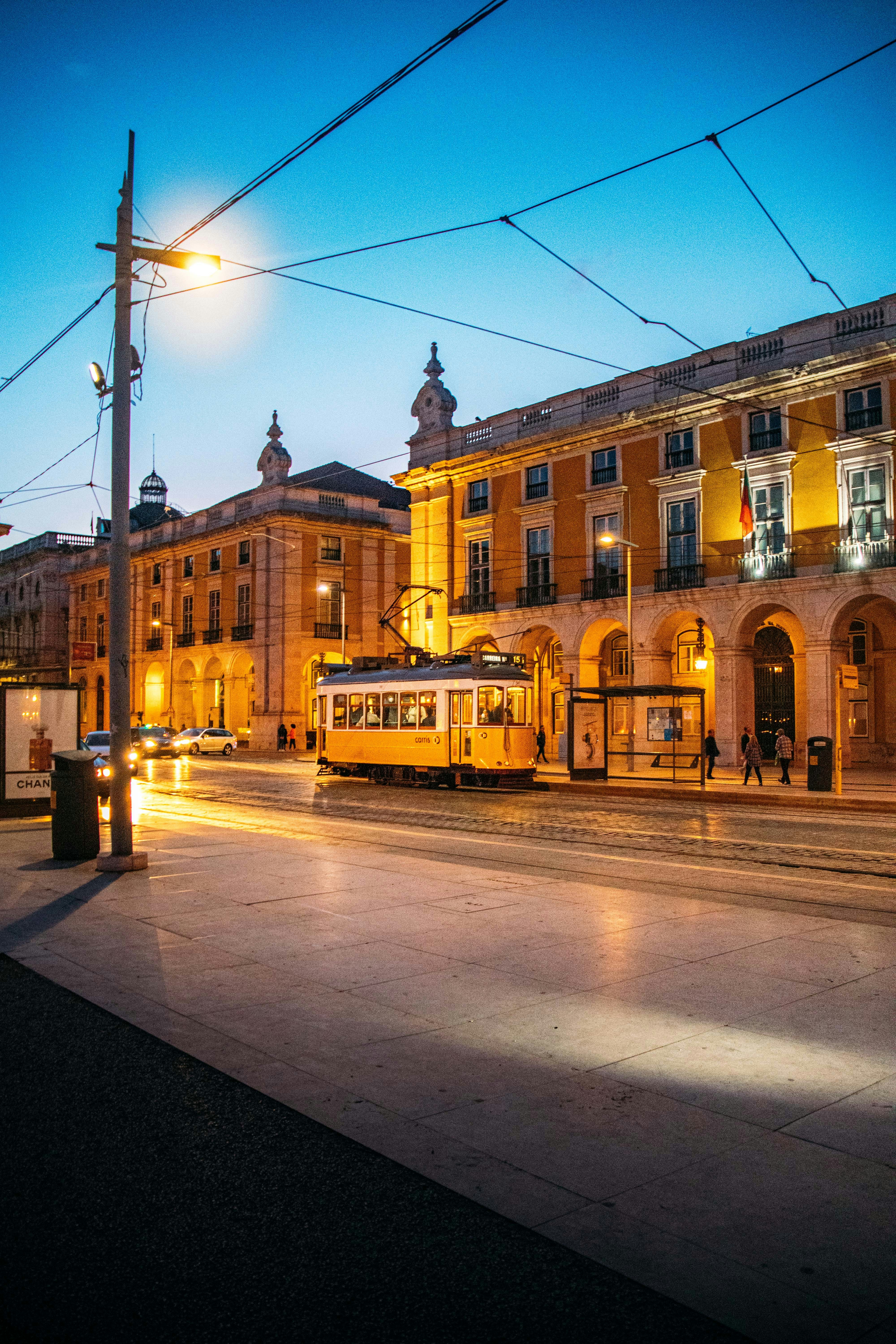 Golden Tramway in a Classical City