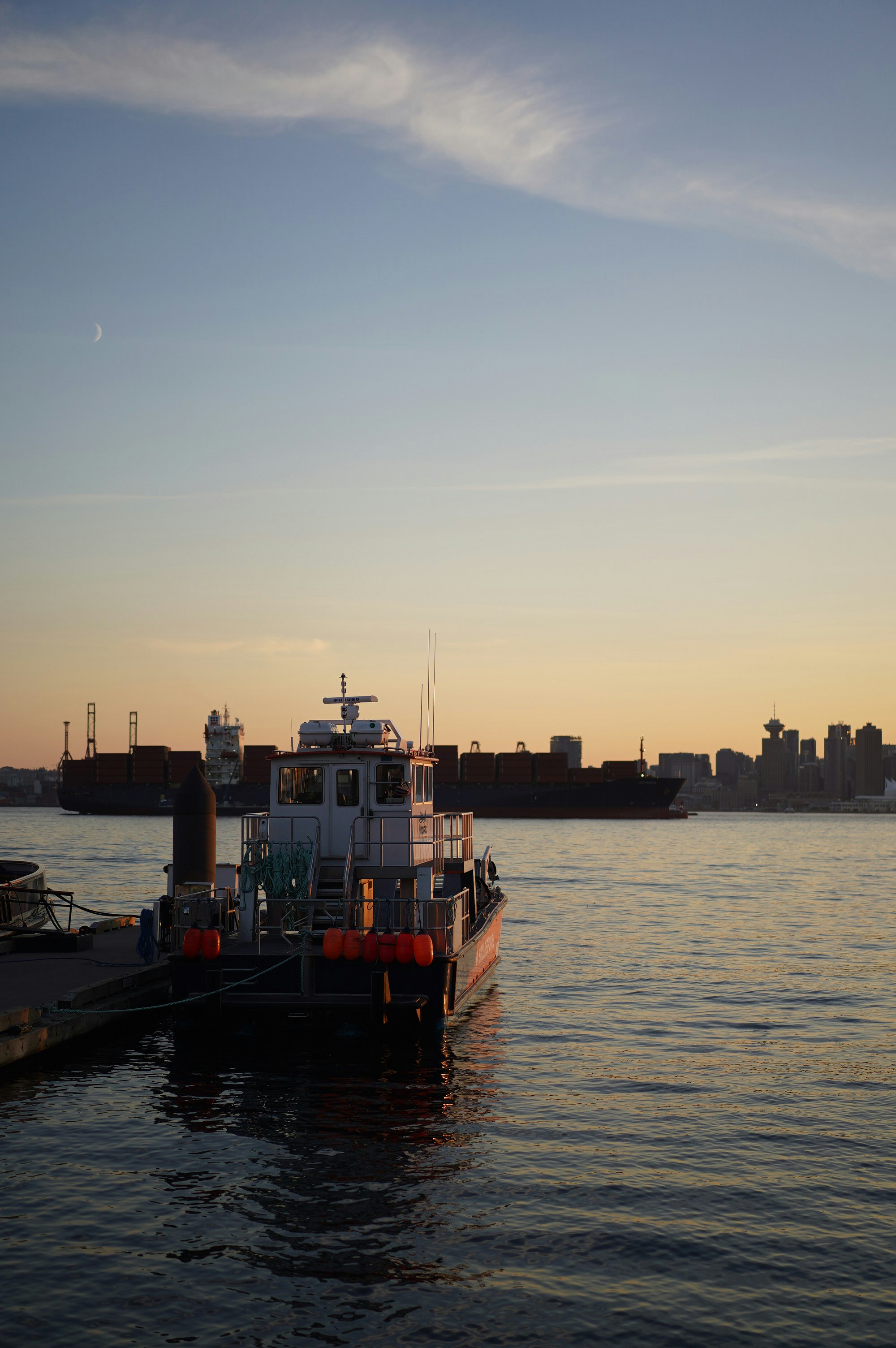 Harbor Vessel at Golden Hour