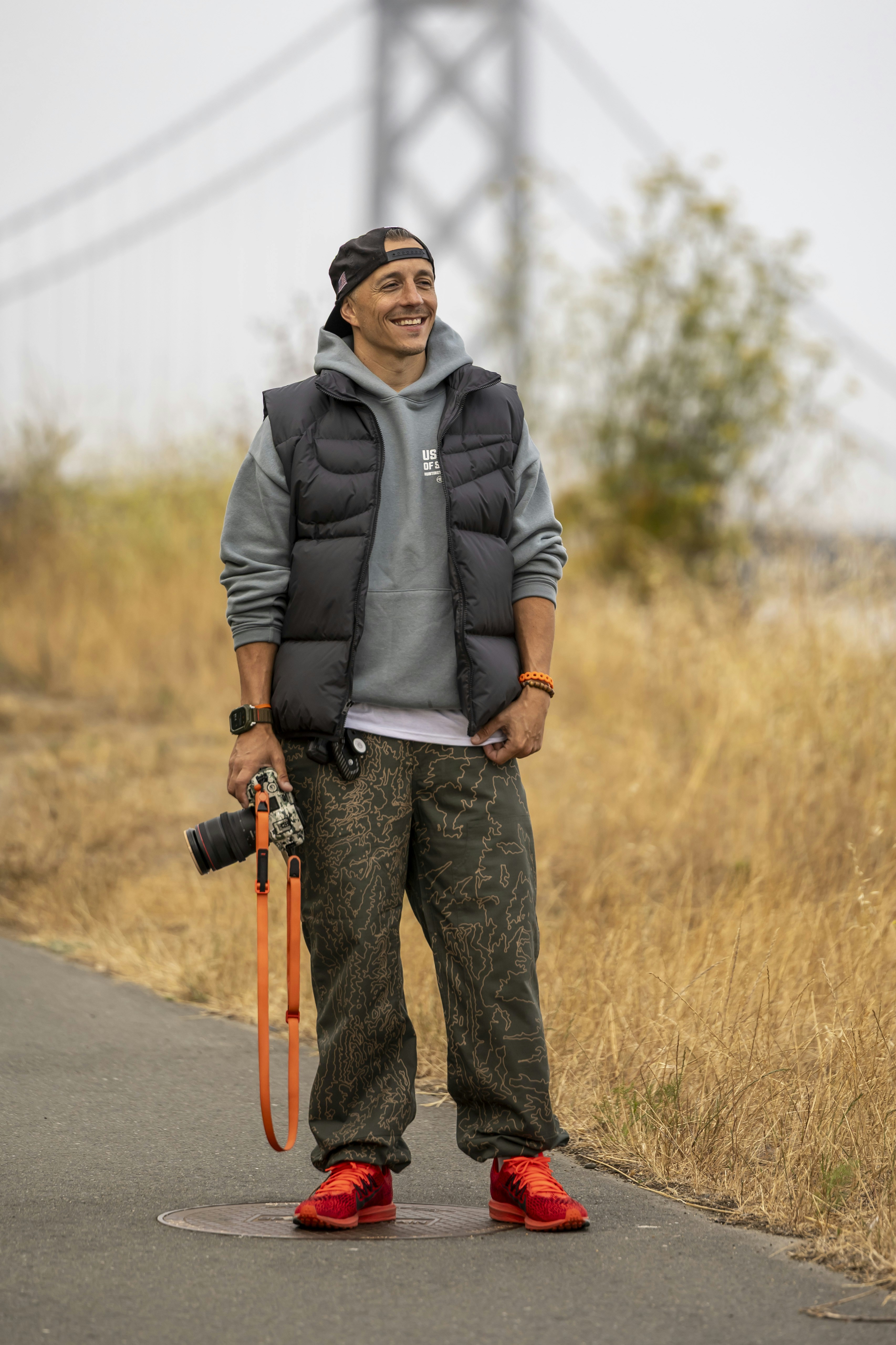 Urban Explorer in a Golden-Field Portrait