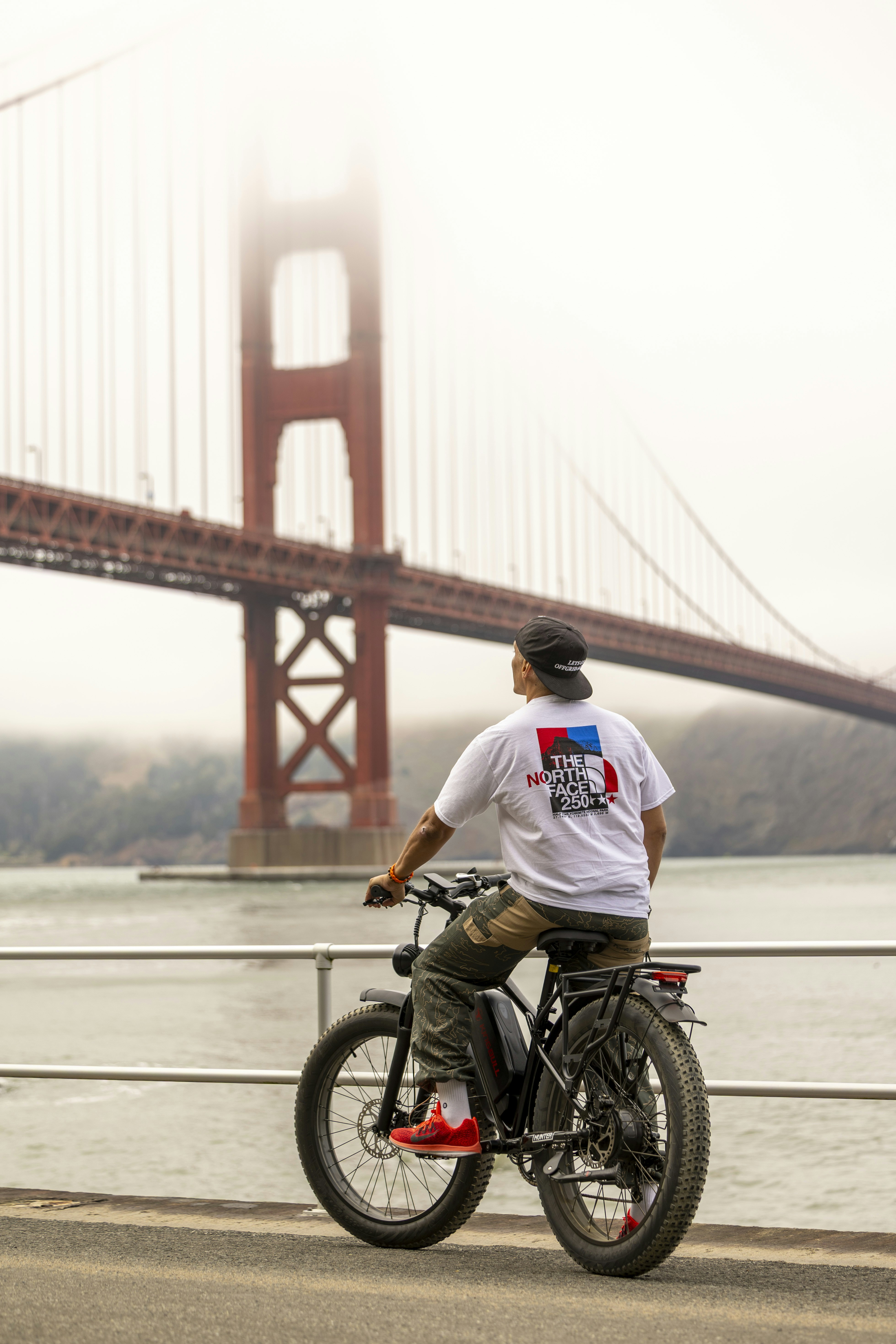 Rider at the Golden Gate: Sky, Sea, and Steel