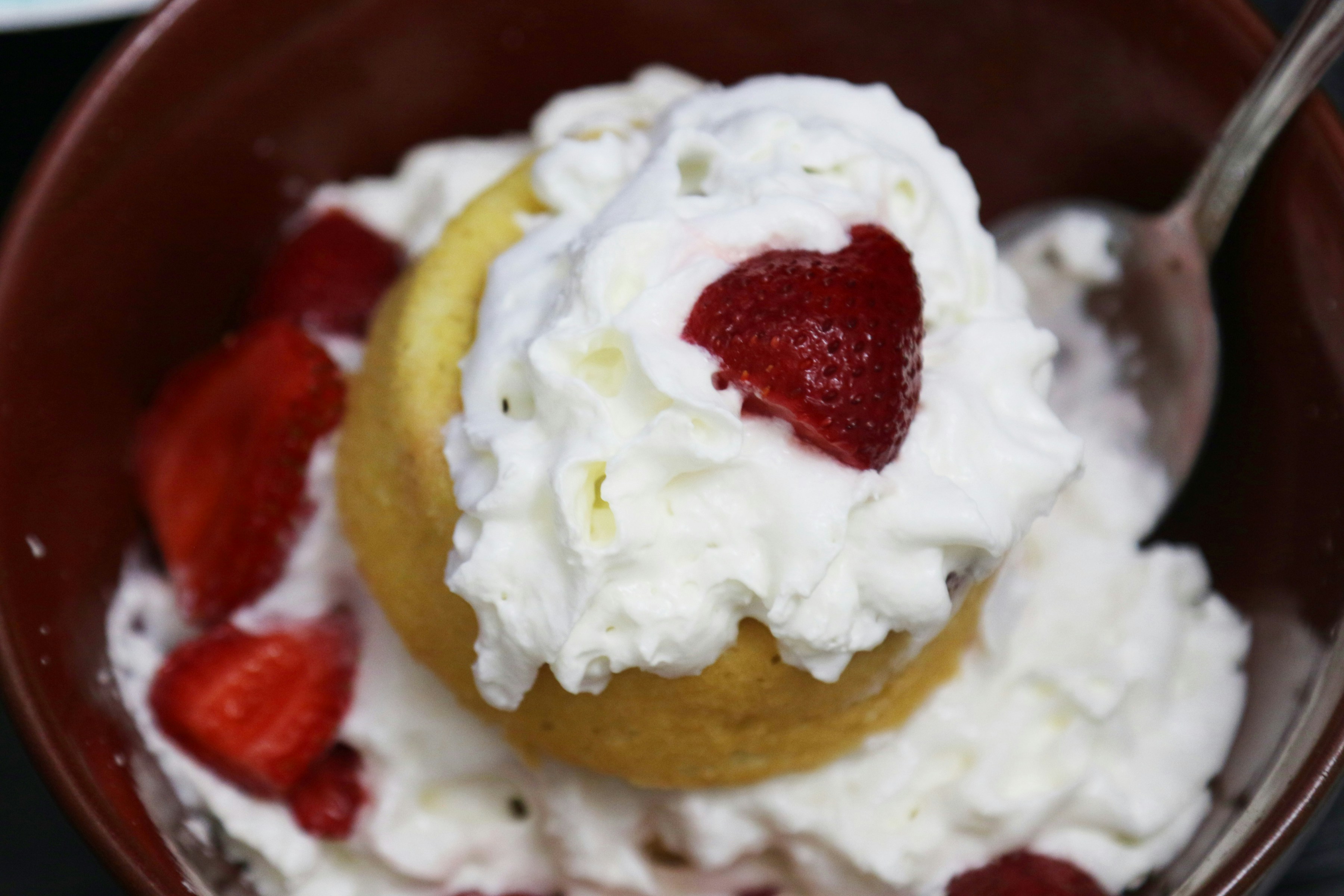Cream-Crowned Strawberry Doughnut Sundae