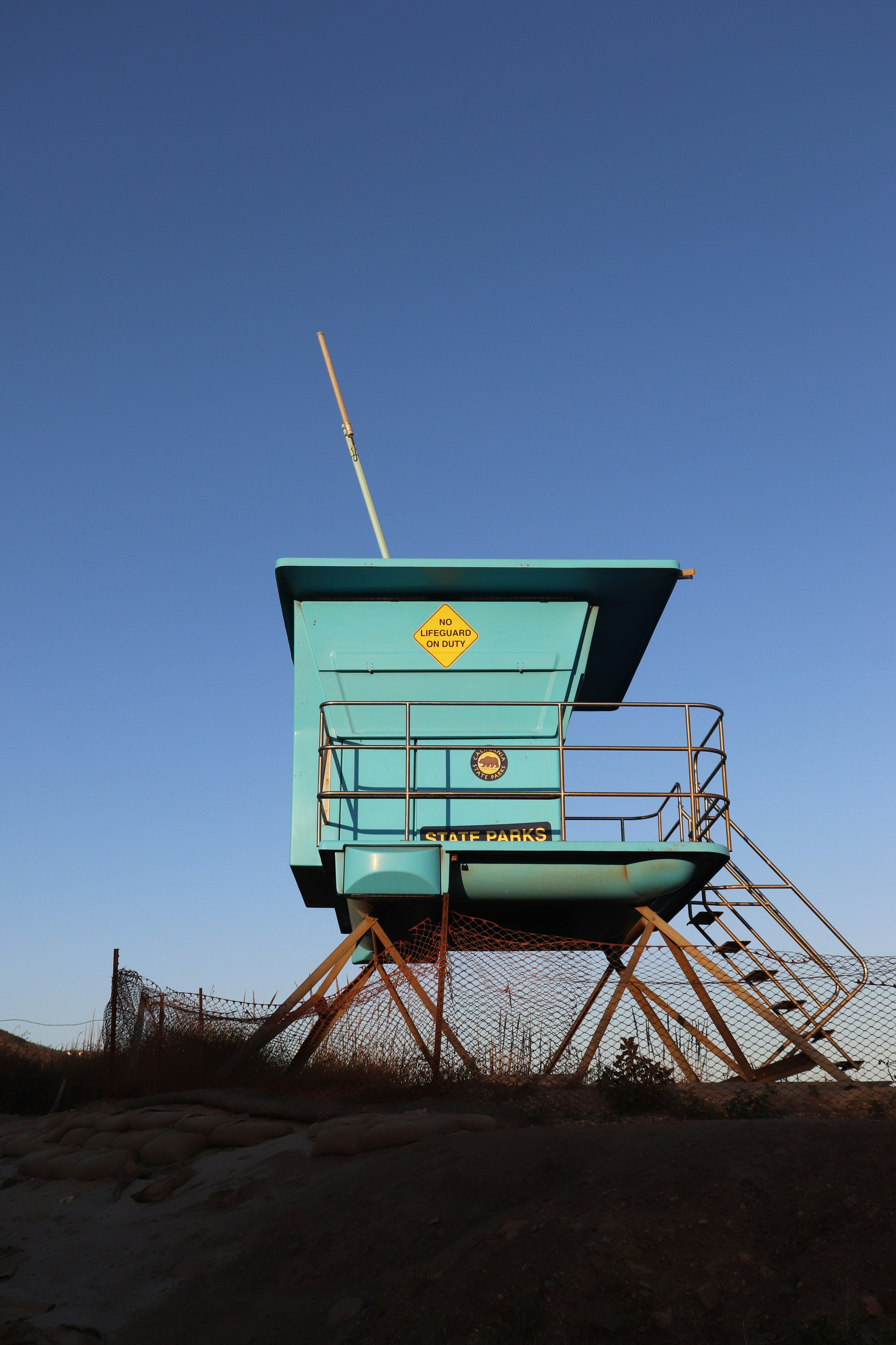 Lifeguard Station Ascending: A Quiet Post at Dusk