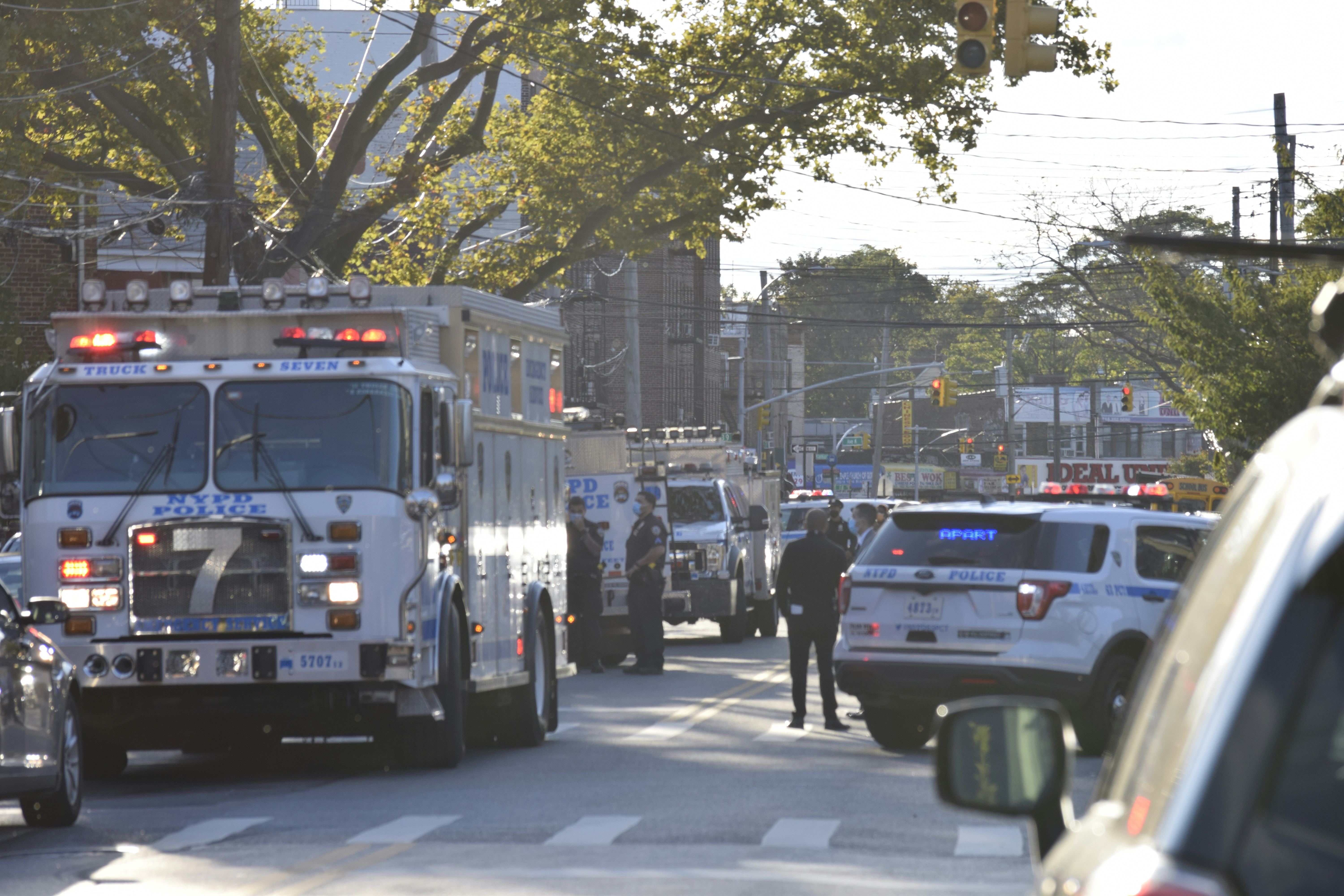 Emergence of the Emergency Lane: Fire Truck Leads a Street-Side Response