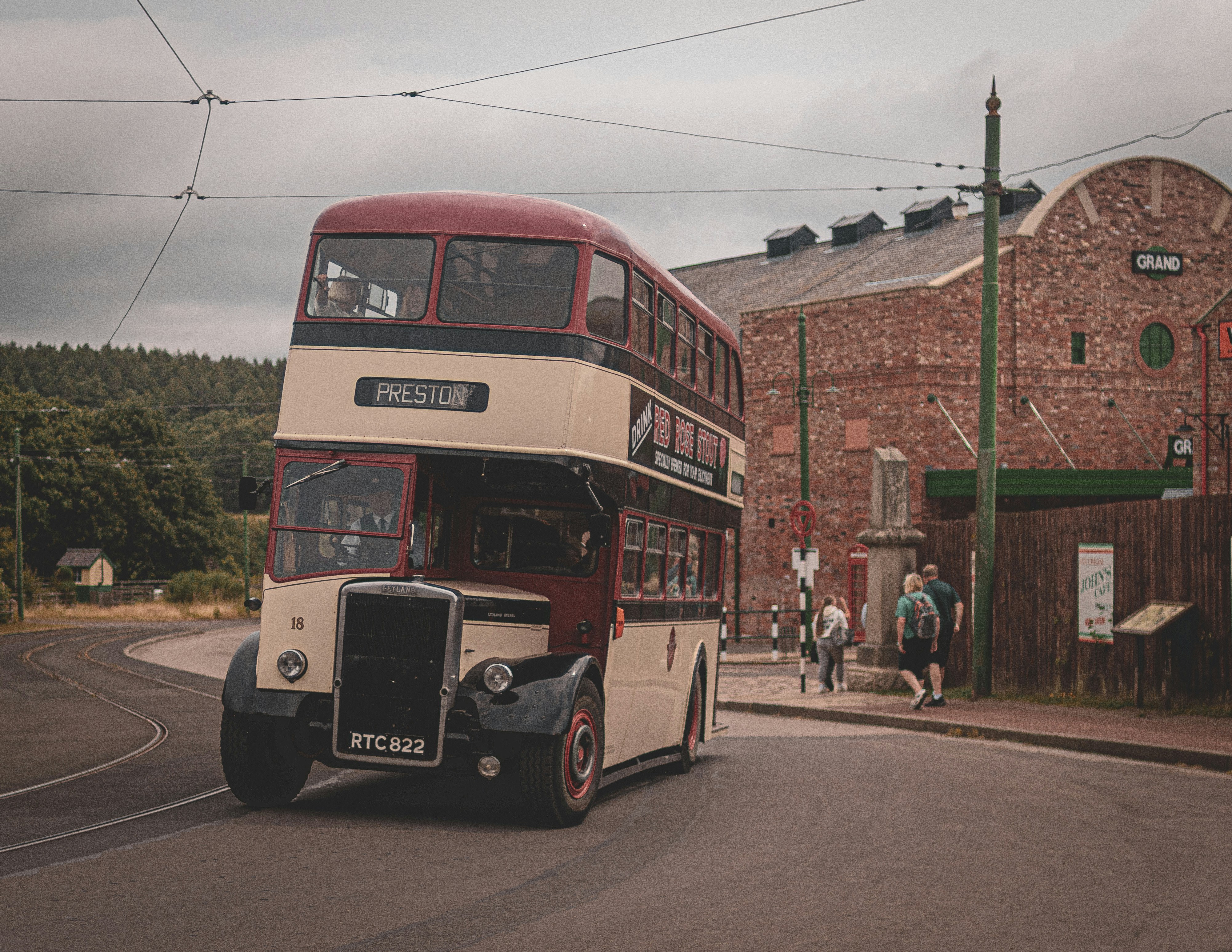 Heritage Bus in a Quiet Depot