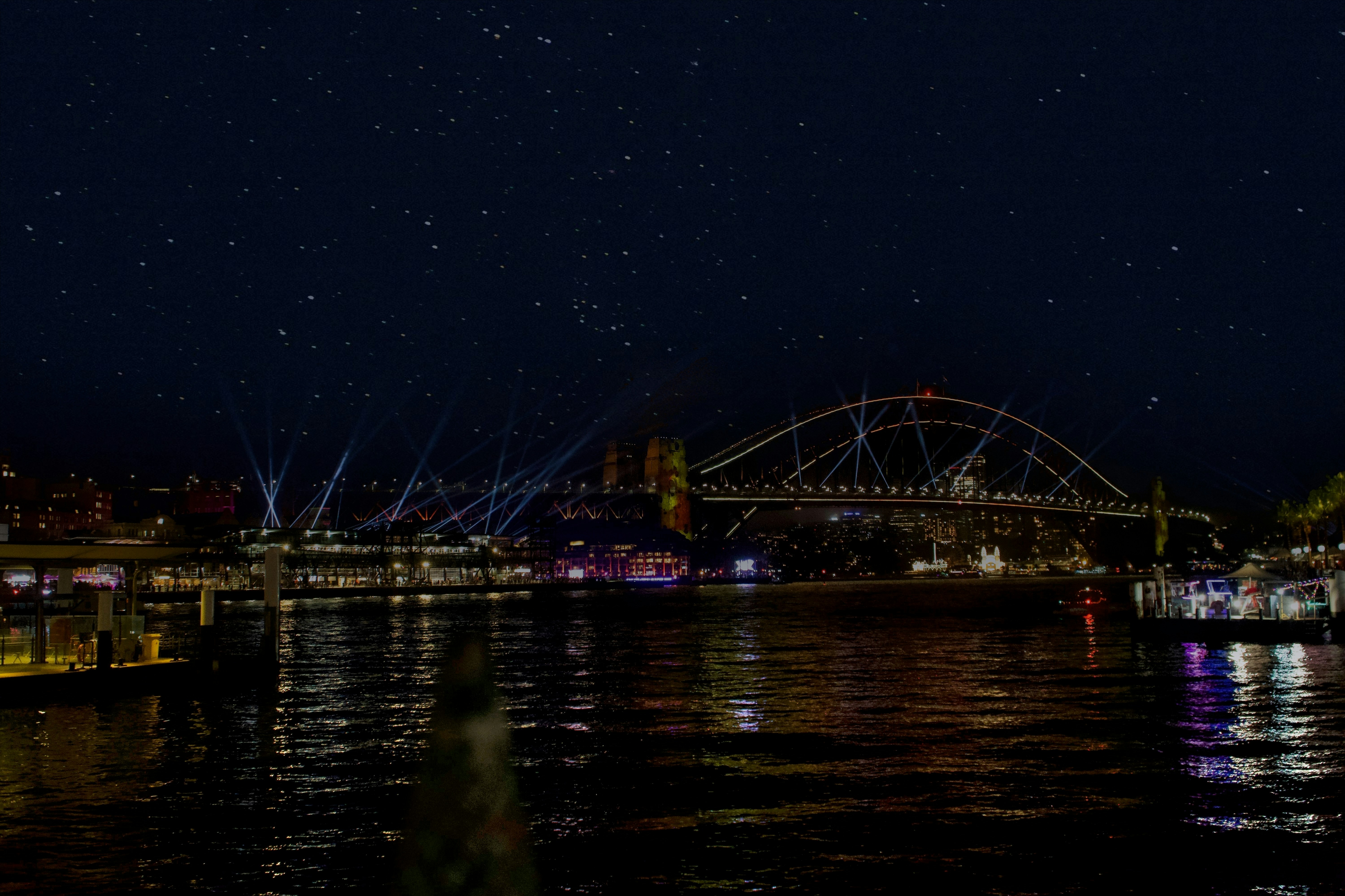 Nighttime City Arc: Lights on the River