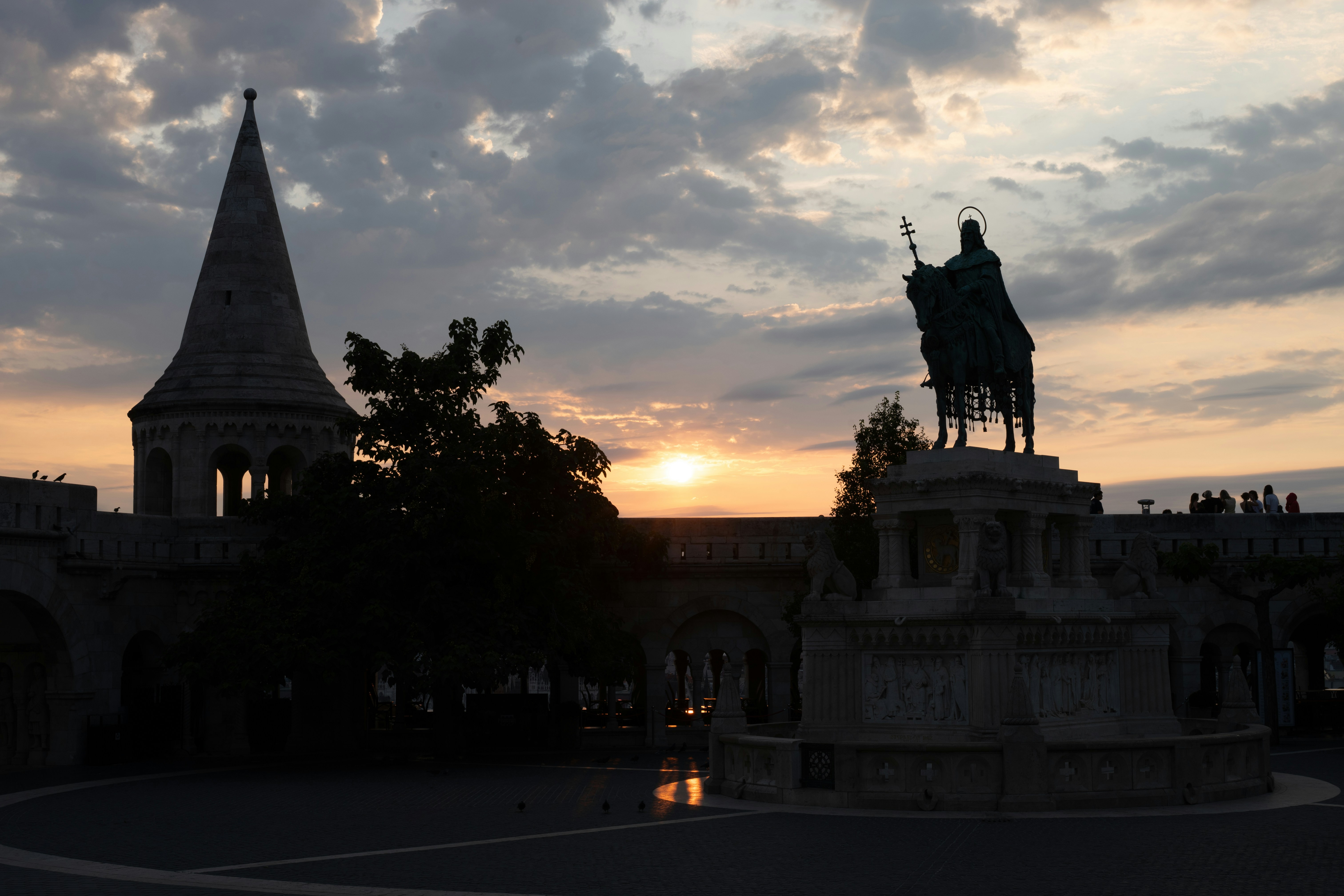Sunset Silhouette at the Horses of Budapest