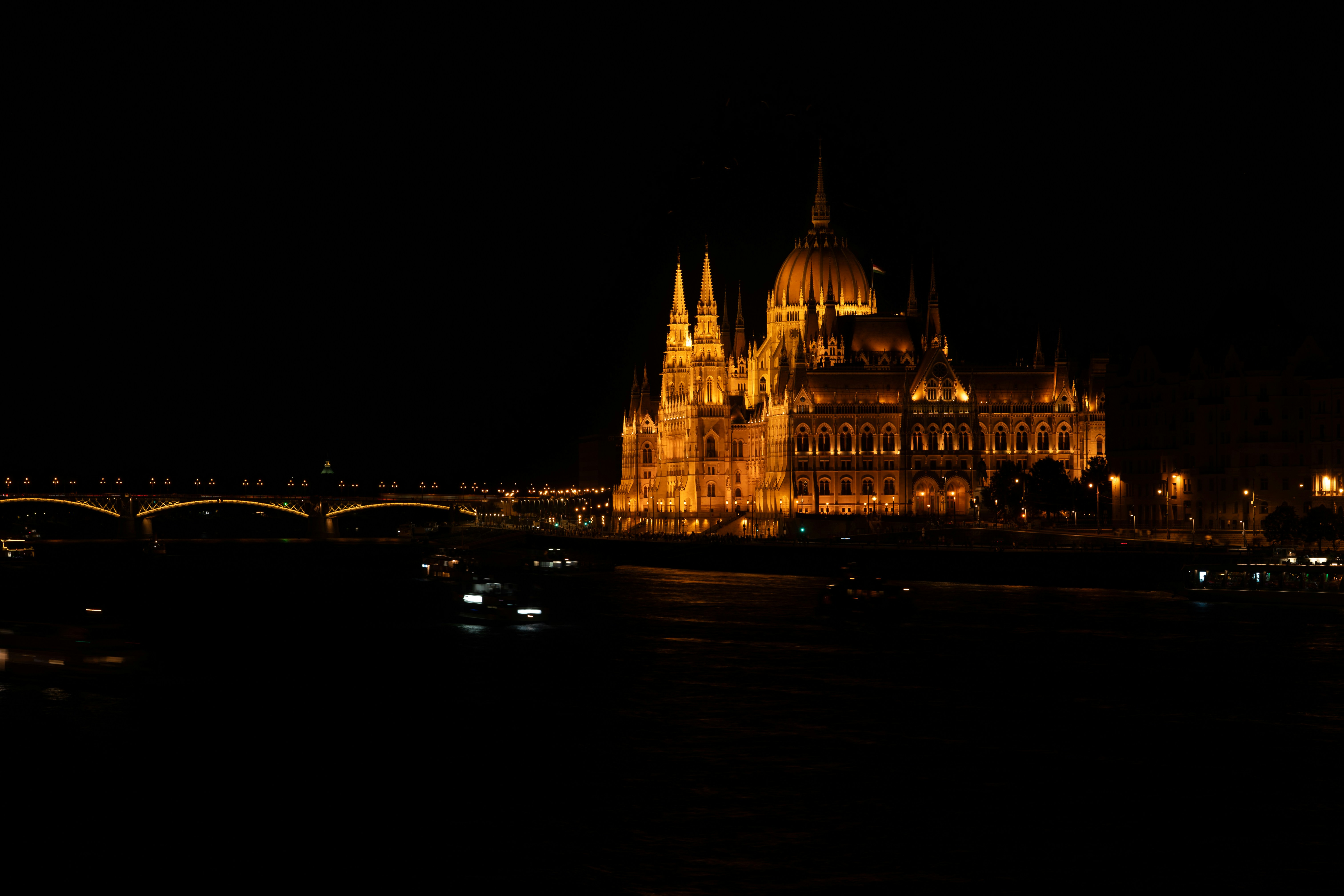 Golden Cathedral at Night: Budapest Lights Across the Danube
