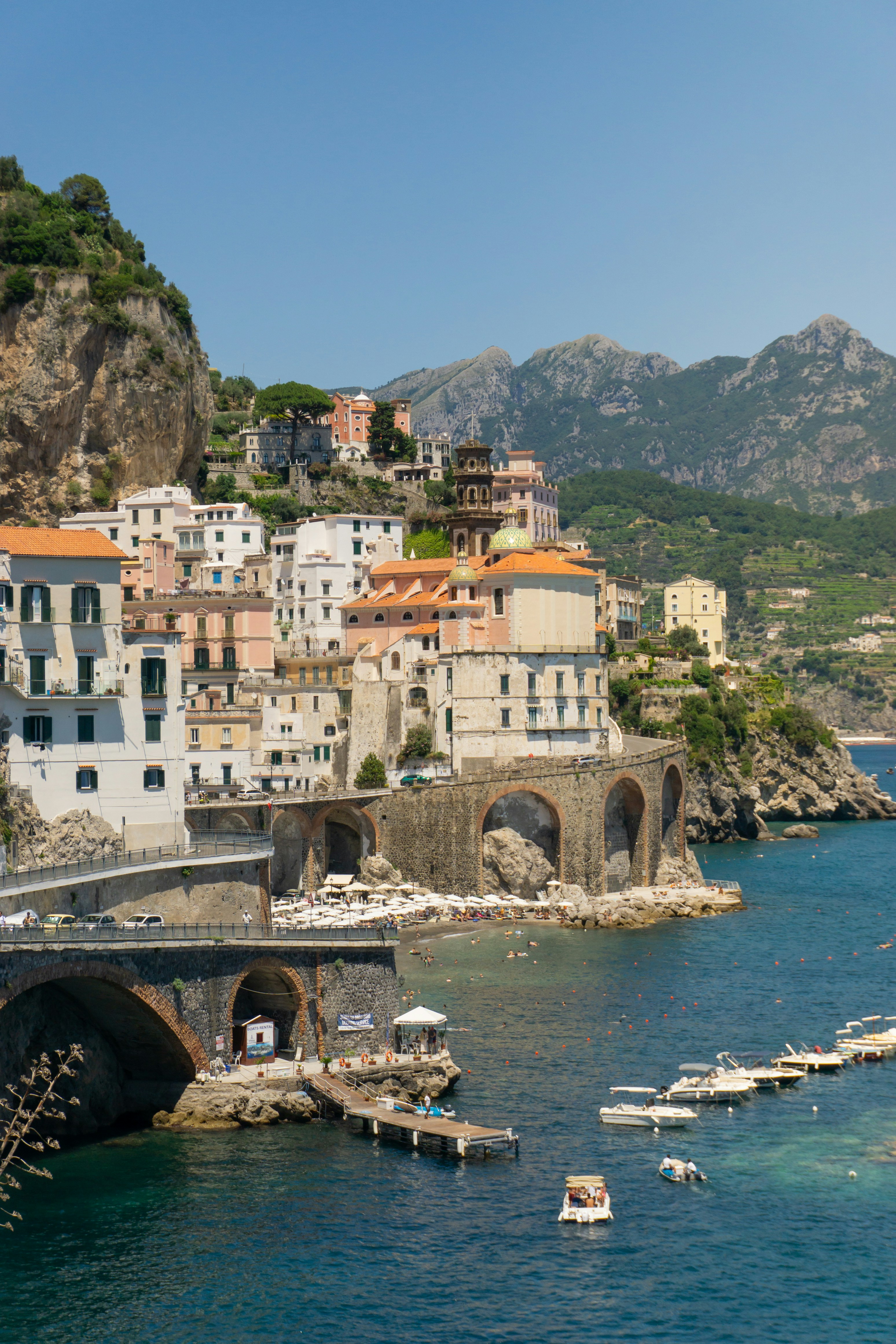 Riviera Cliffside Village Anchored by Stone Arches