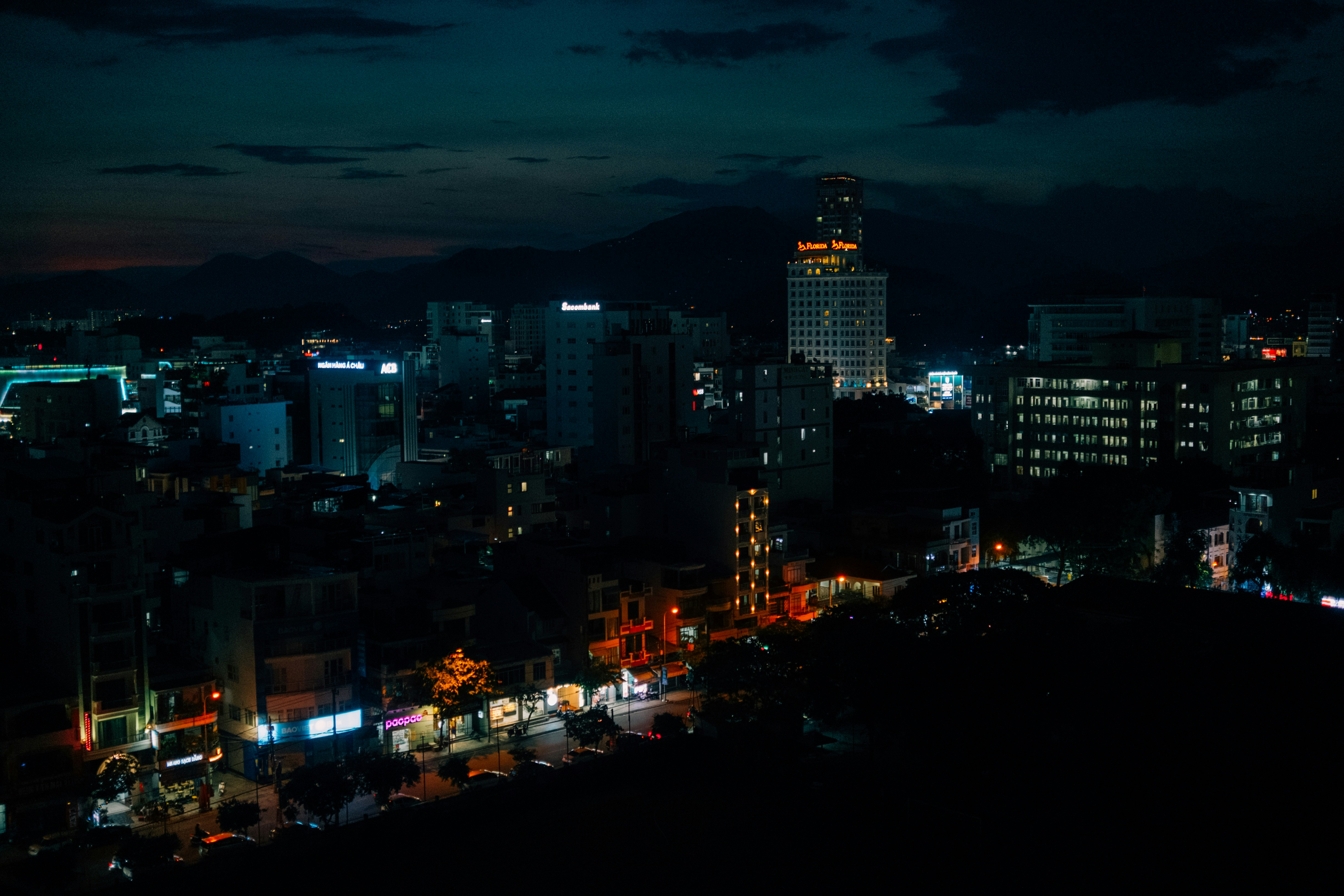 Midnight City Glow from a Quiet Ridge