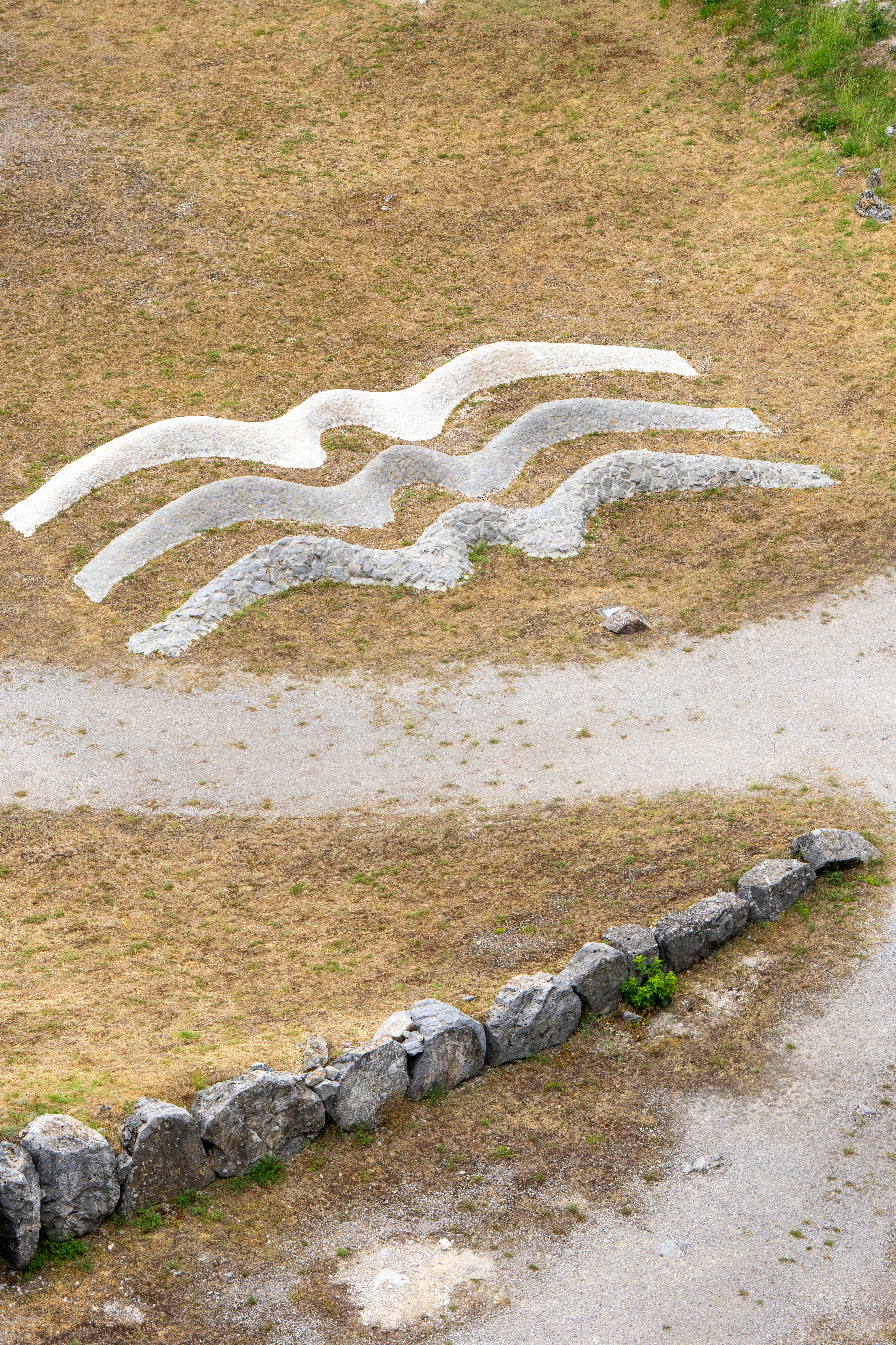 Waves of Stone: Aerial Steps Carved into Field