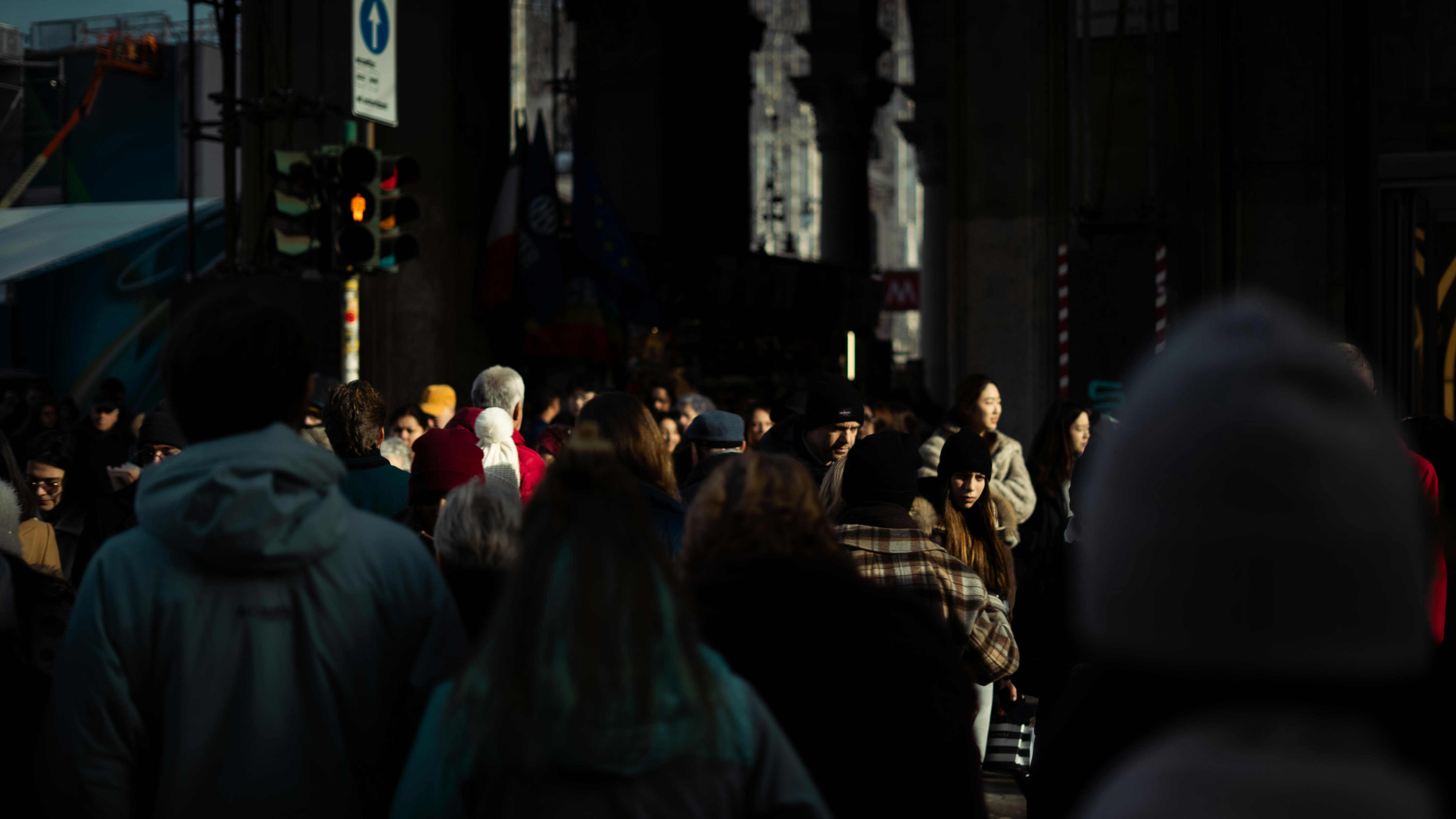Urban Passage: Faces in the Evening Crowd