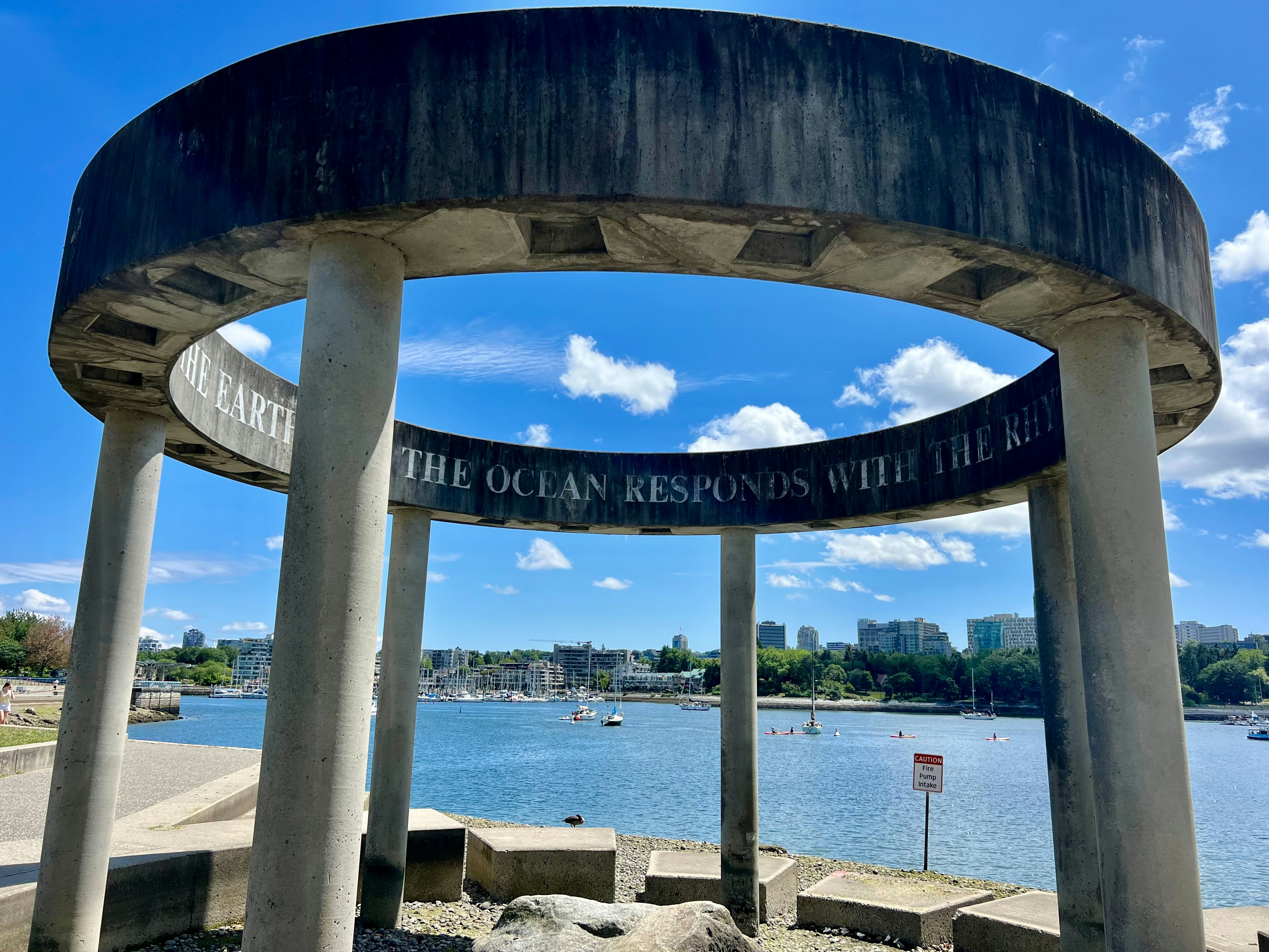 Circular Pavilion Overlooking the Harbor