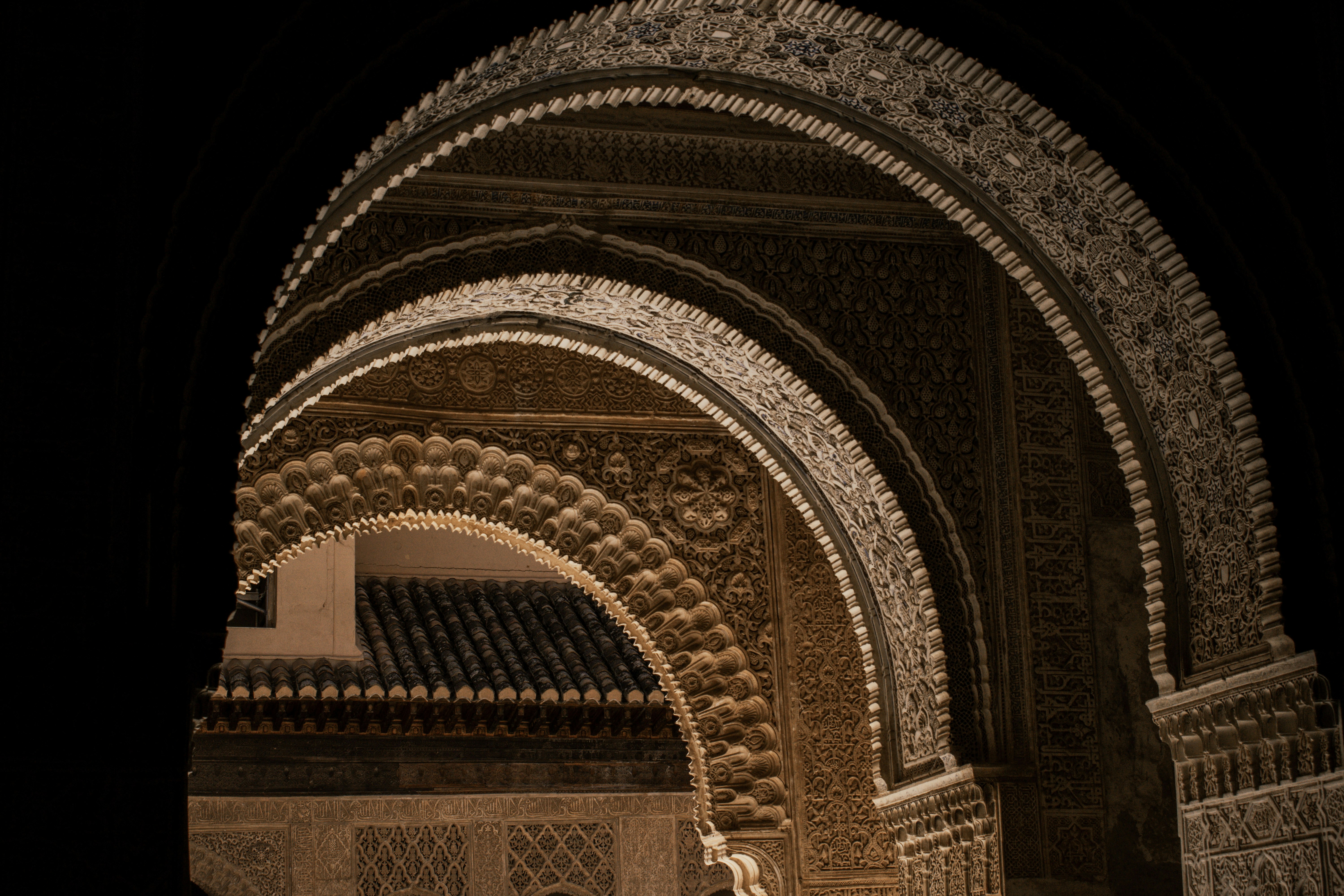 Archway Mosaic: Echoes of Ornament in Warm Sepia