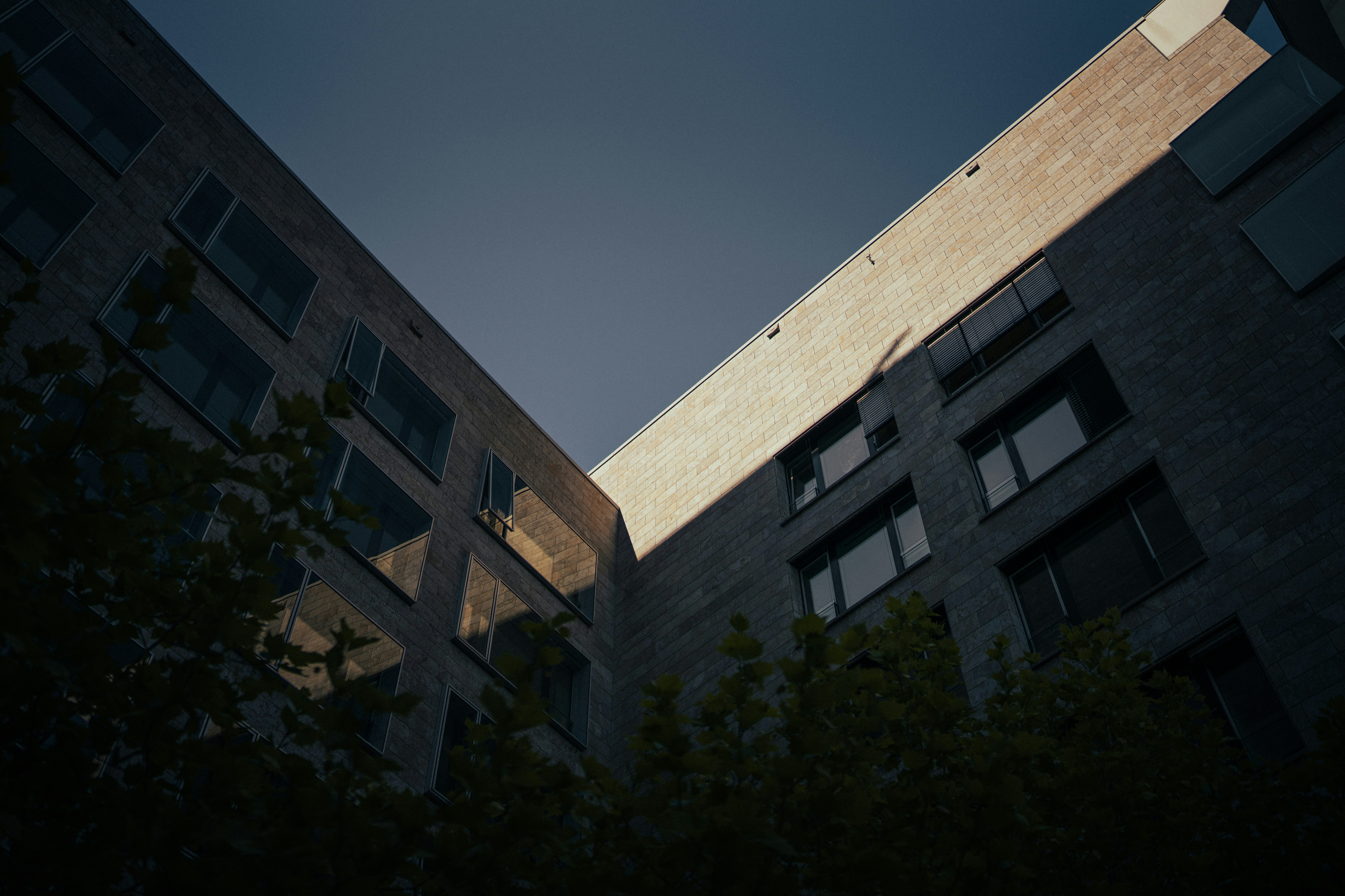 Light Slices on a Side Façade