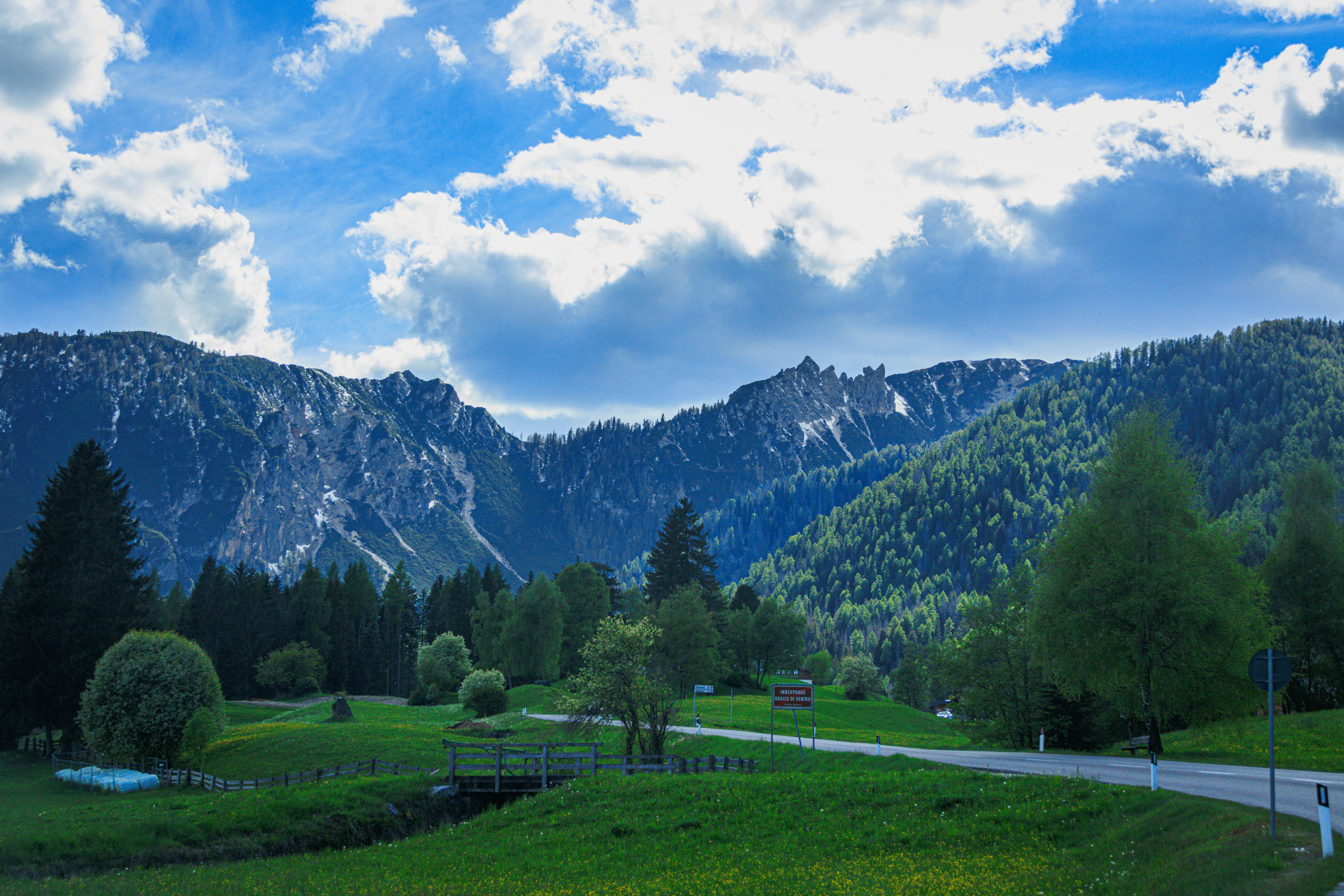 Lush Valley Beneath Alpine Crest