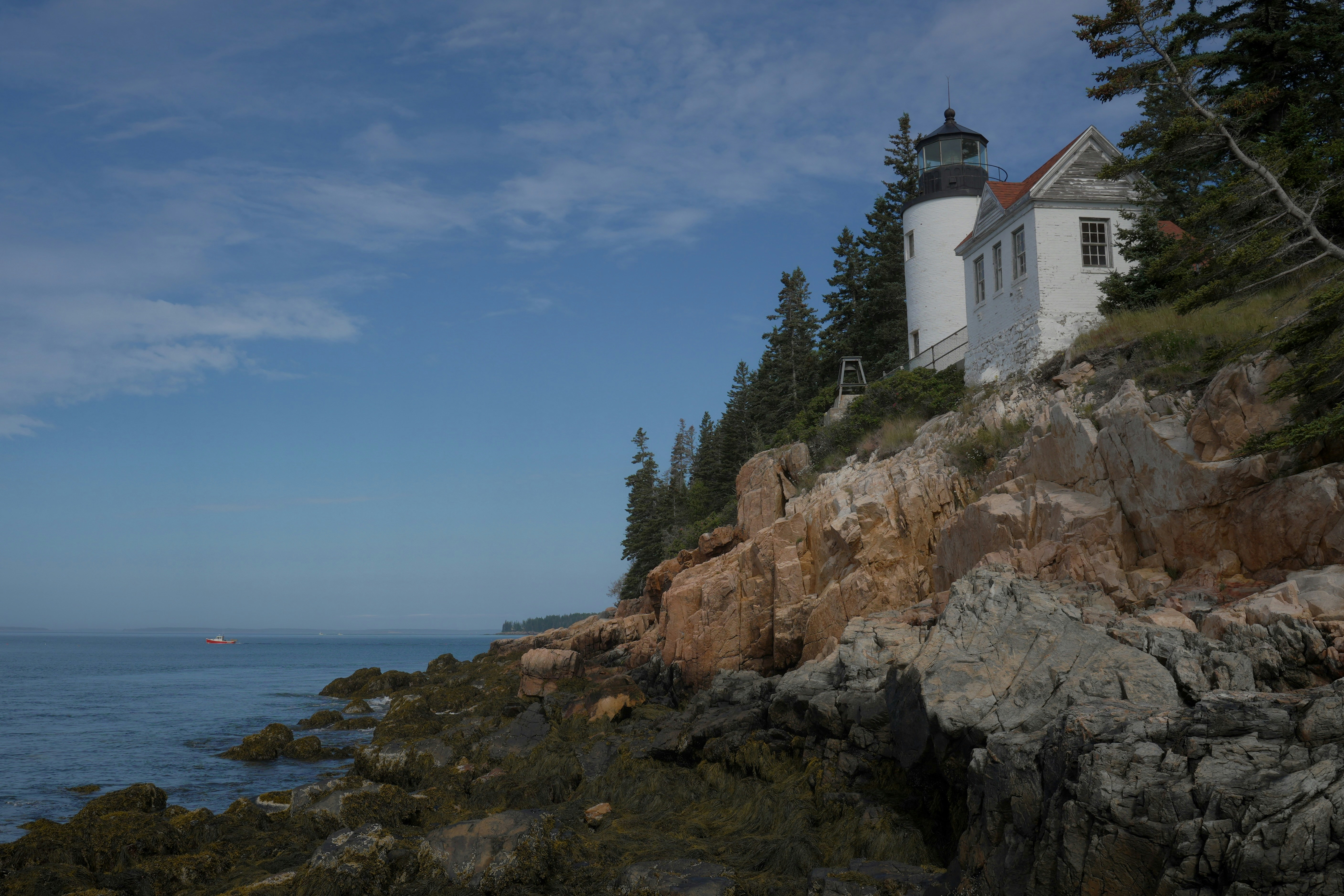 Lighthouse Watcher Over Jagged Coast