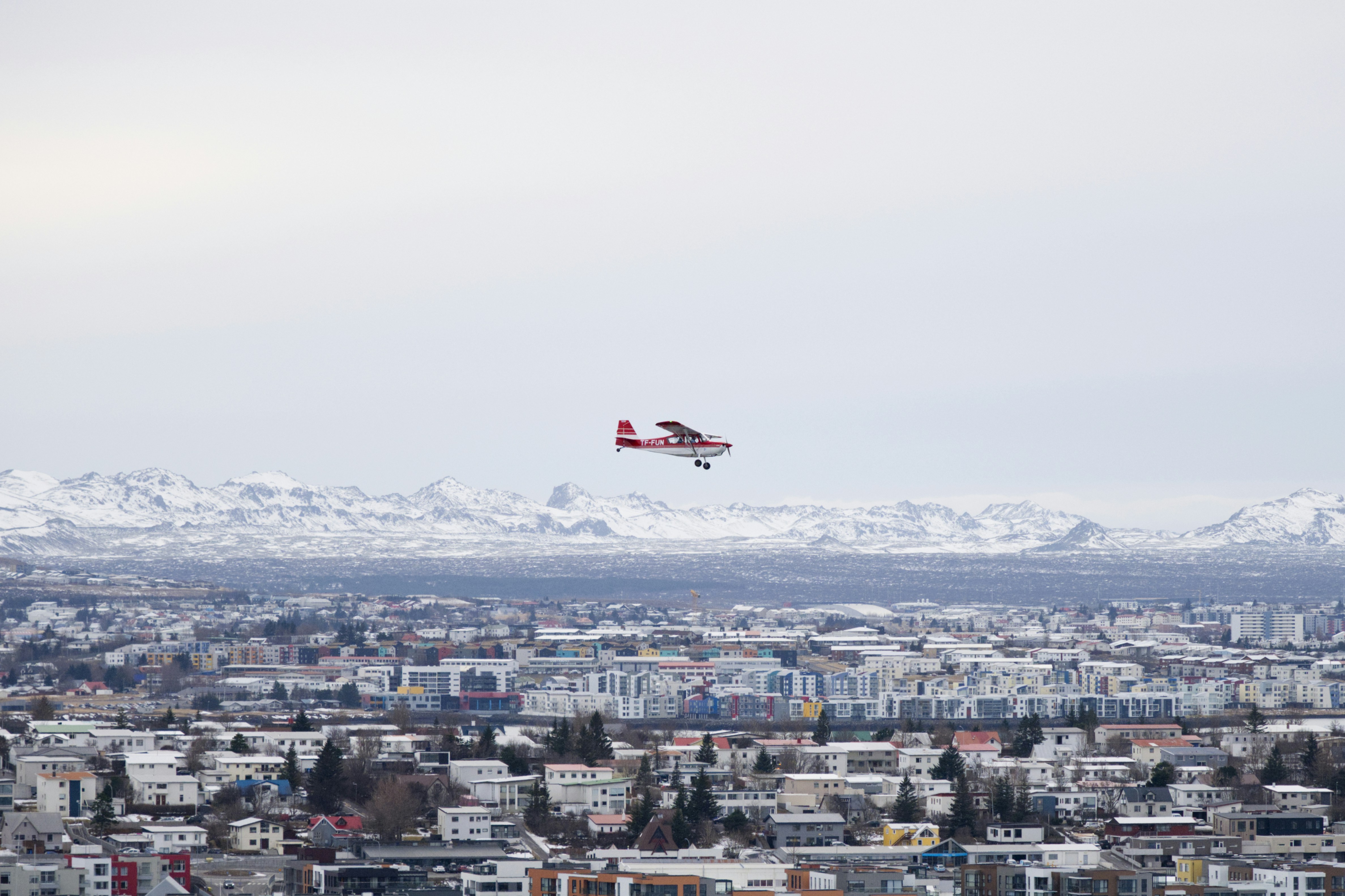 High Hangtime: Red and White Rescue over the Snowline