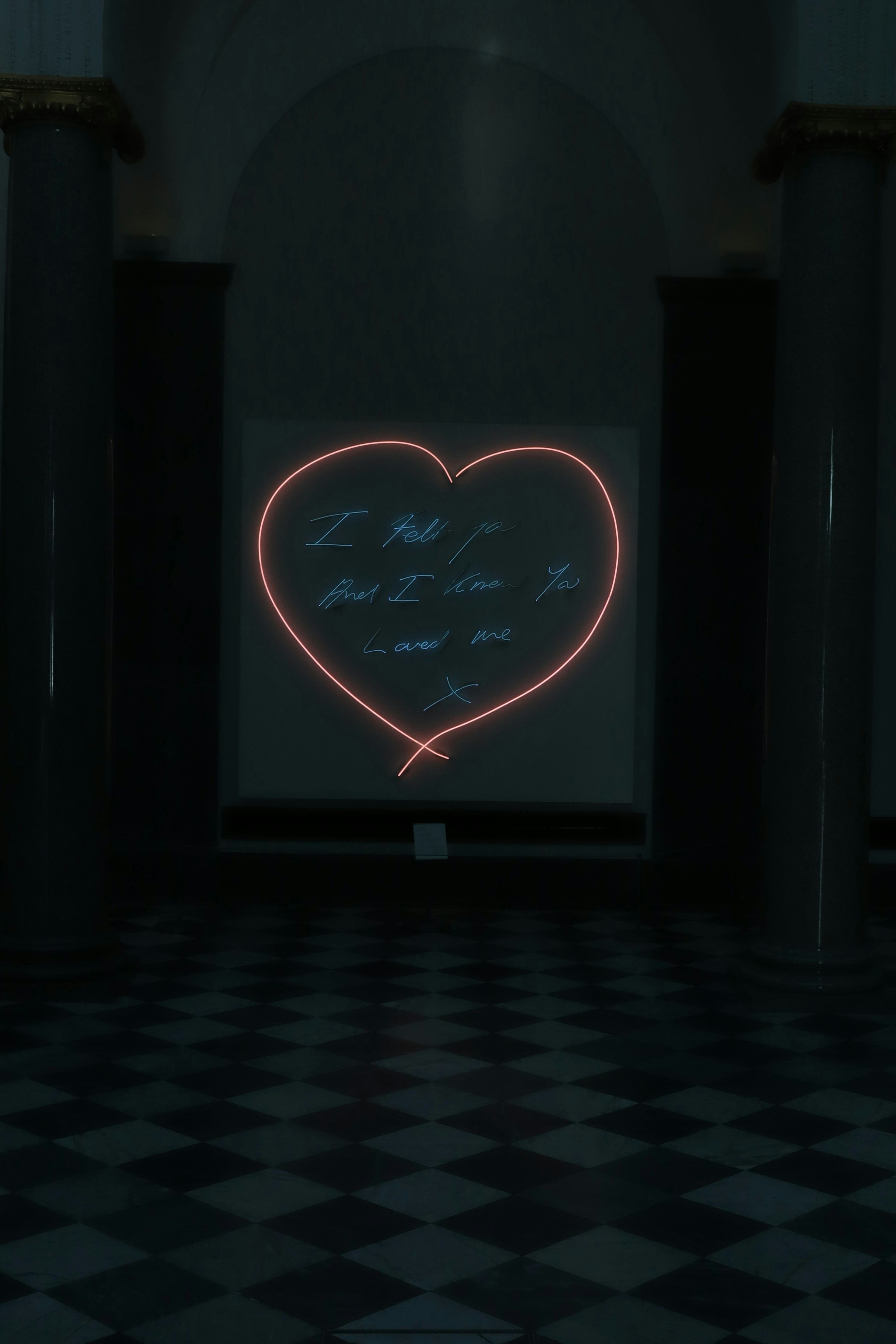 Glowing Heart in the Dark Hallway