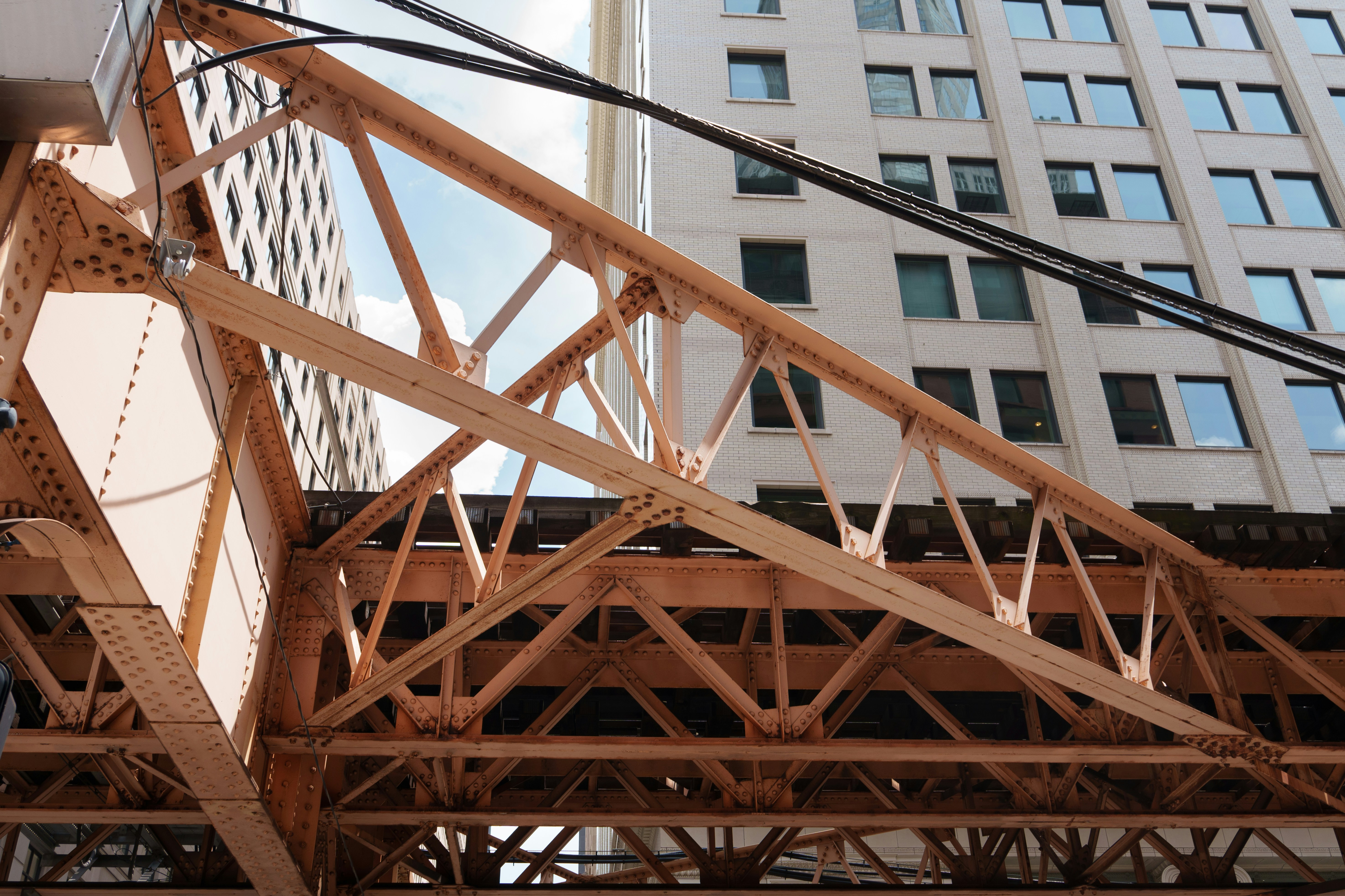 Rusted Geometry Under Urban Skies