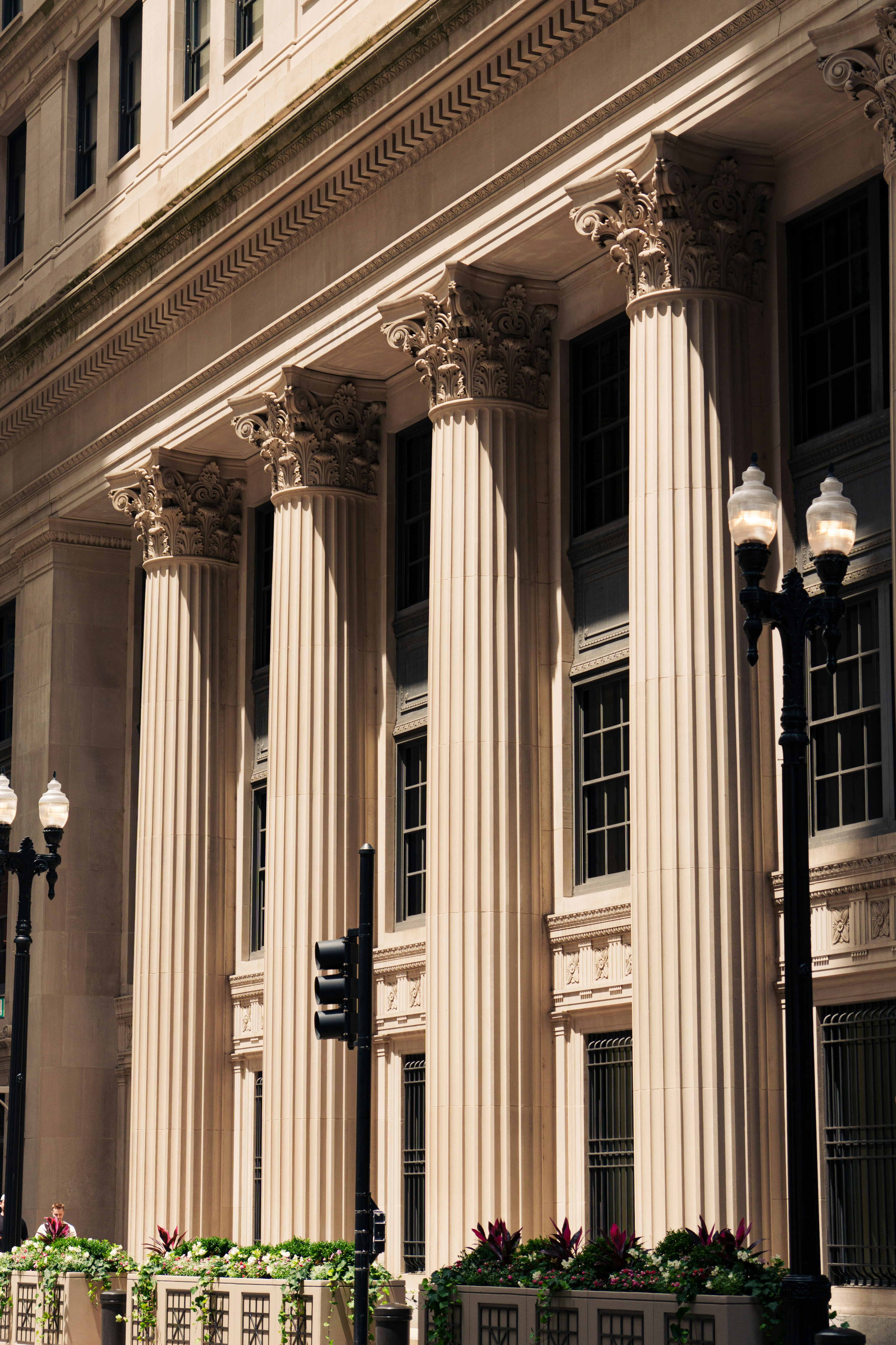 Columns and Shadows: The Grand Facade of a Classical Treasury