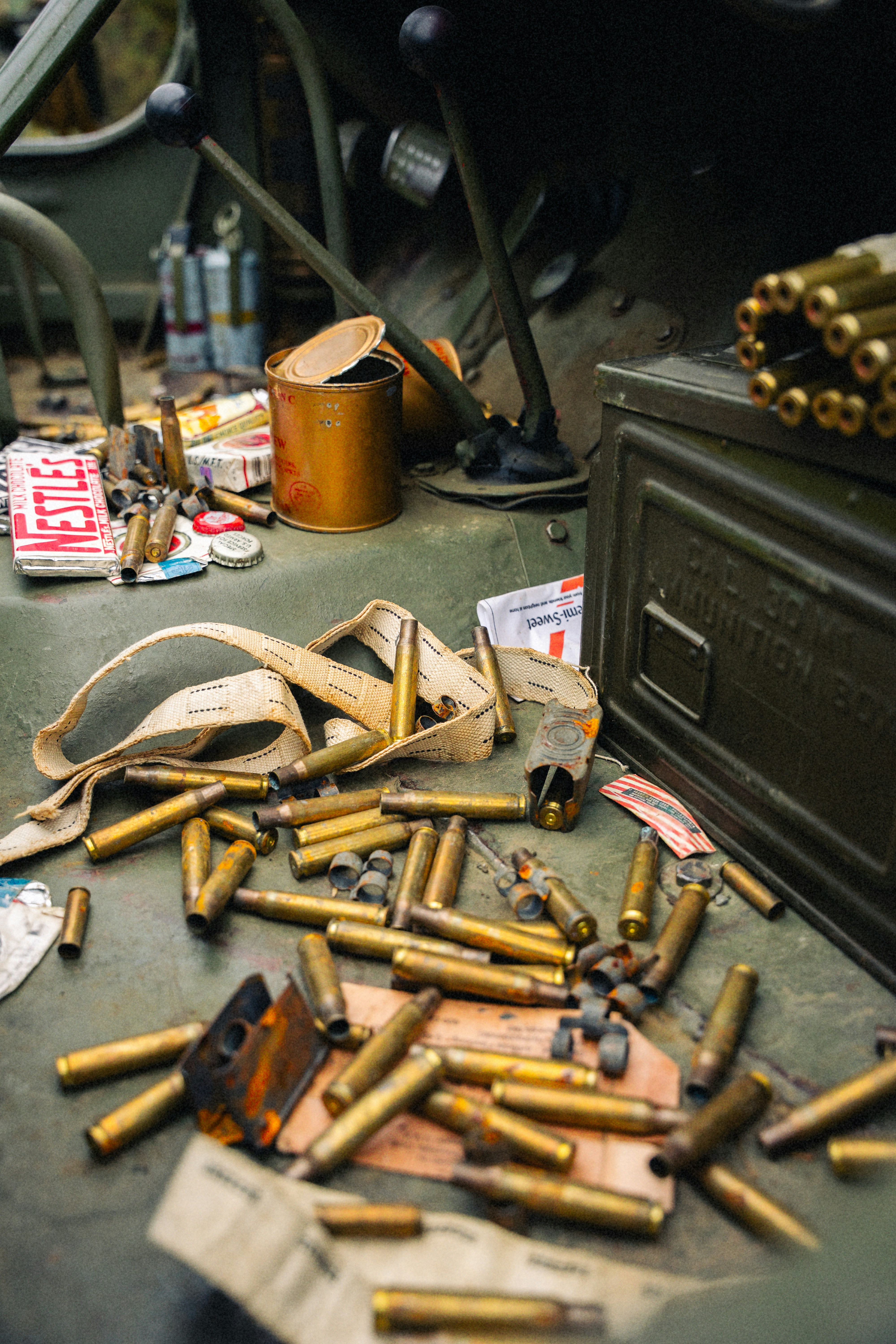 Spent Brass and Forgotten Tools: A Glimpse into War-Torn Workbench