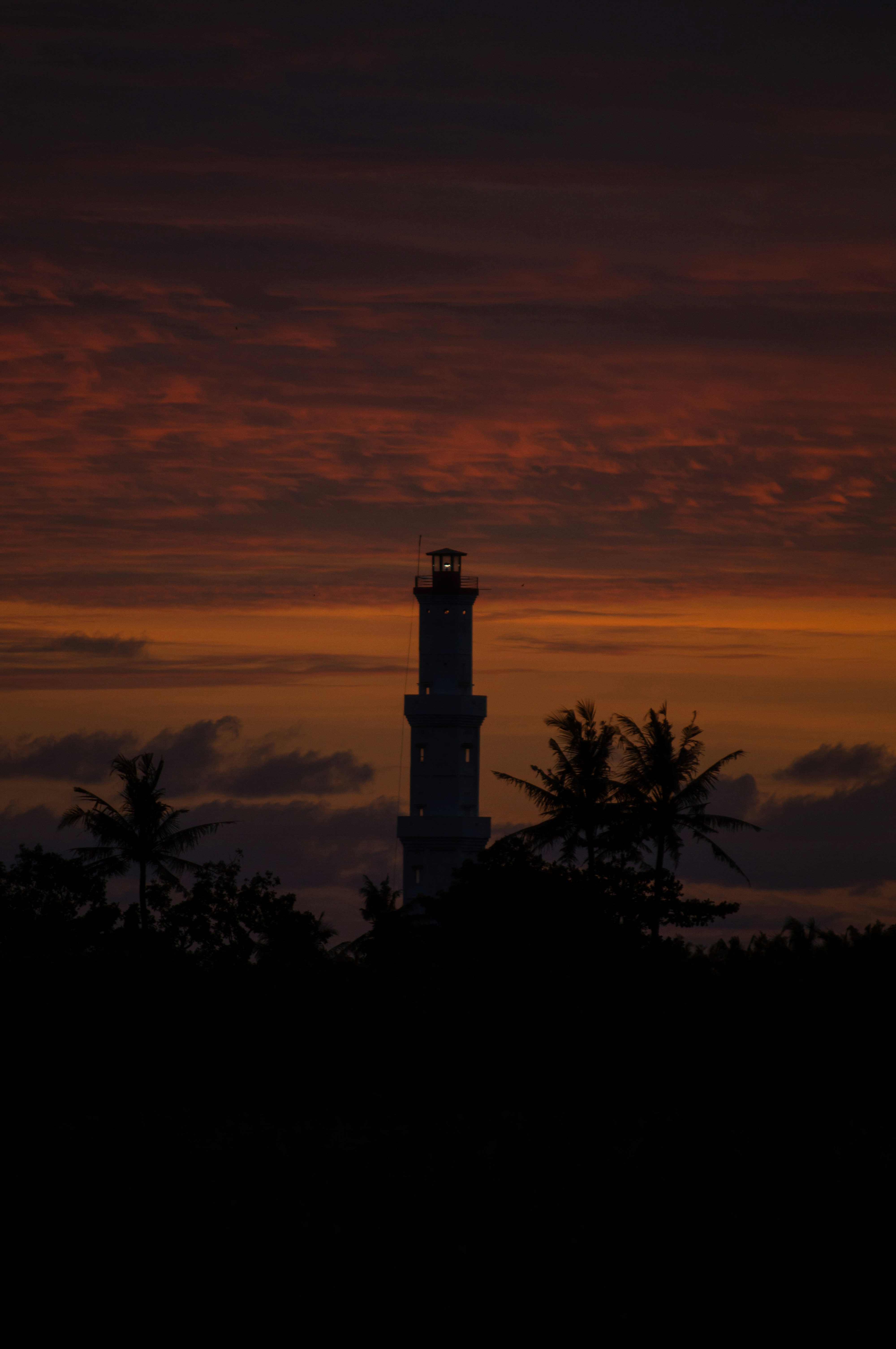 Silhouette Beacon at Twilight