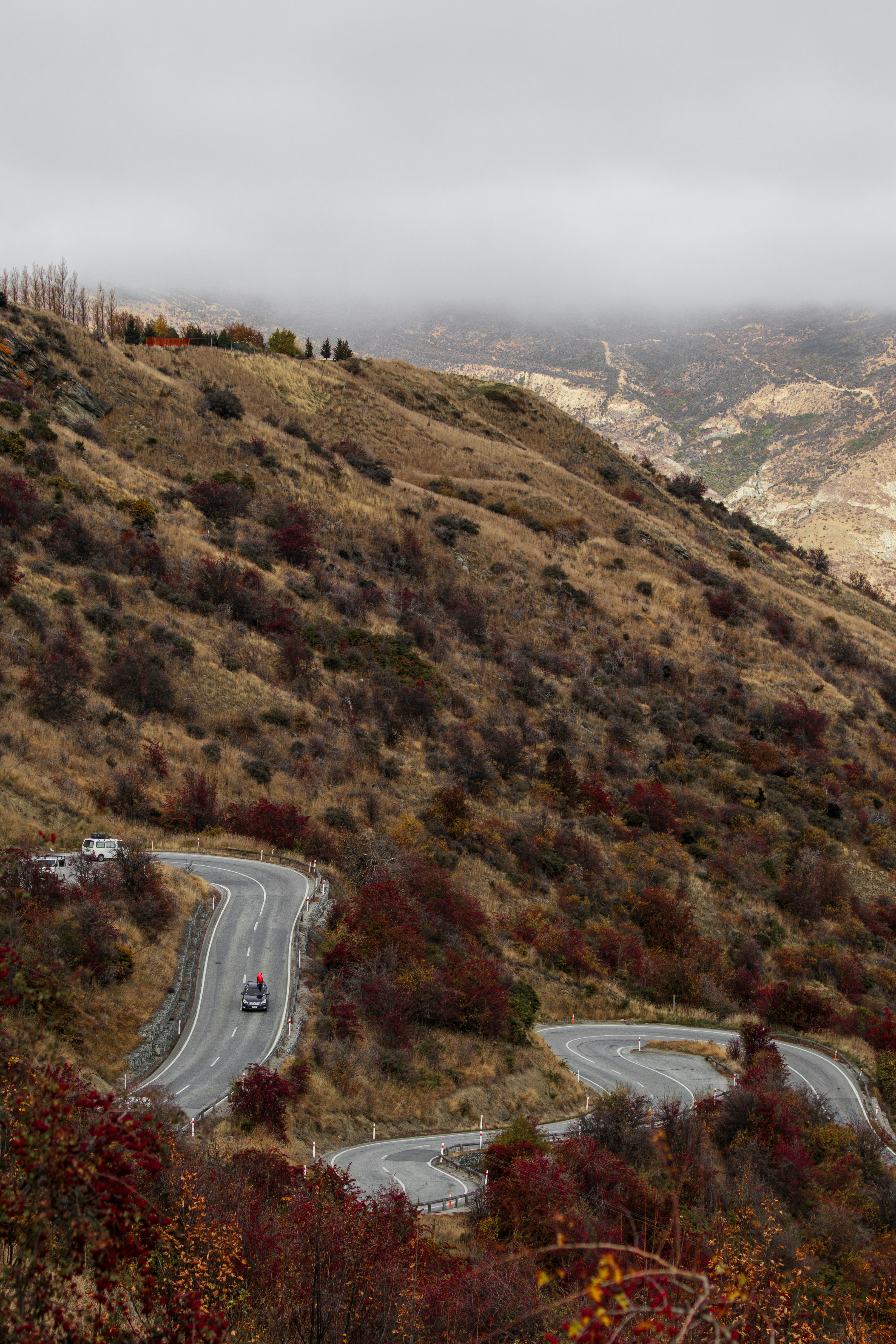 Ribbon of Steel Through Autumn Haze