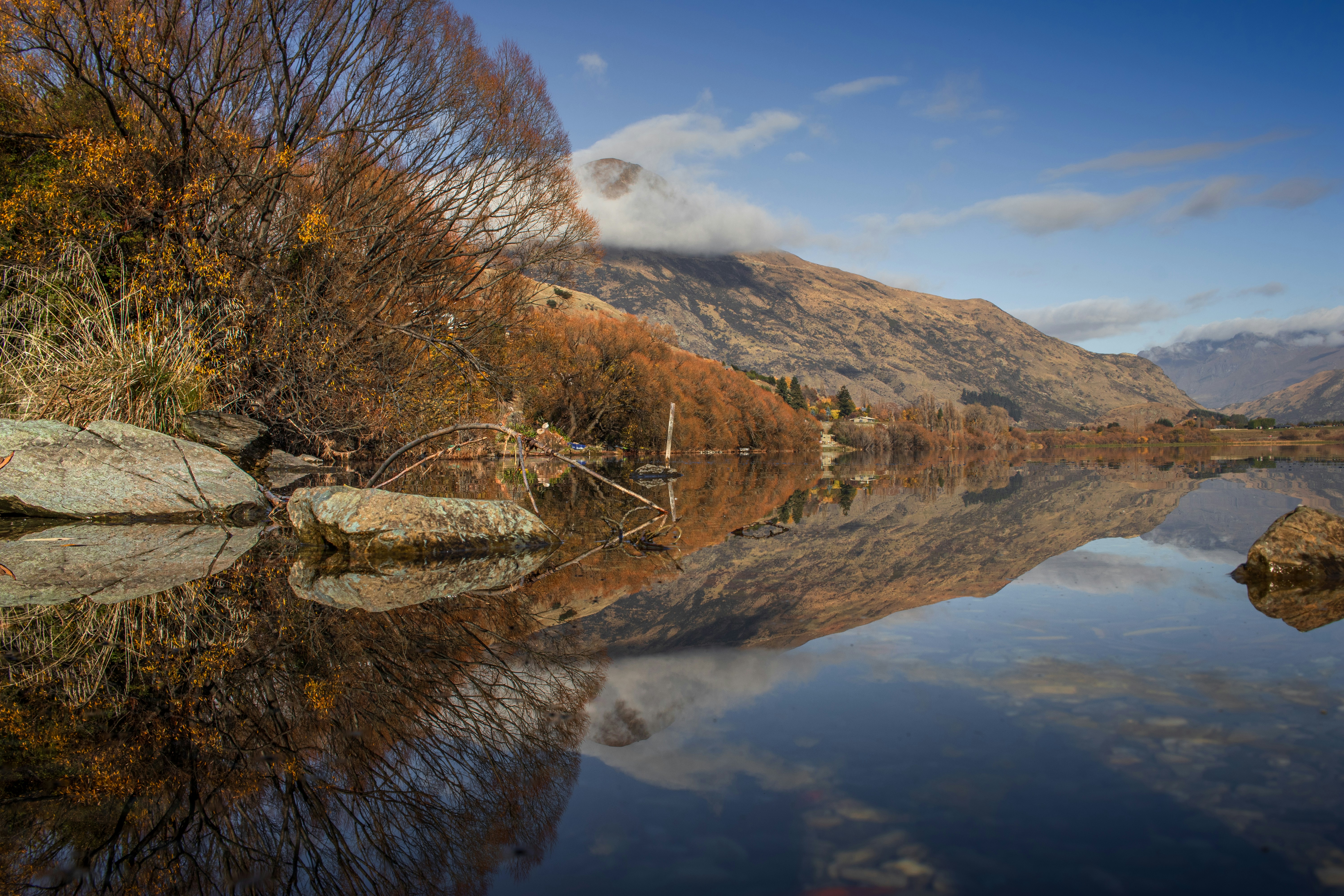 Mirror Lake Serenade Under Autumn Skies