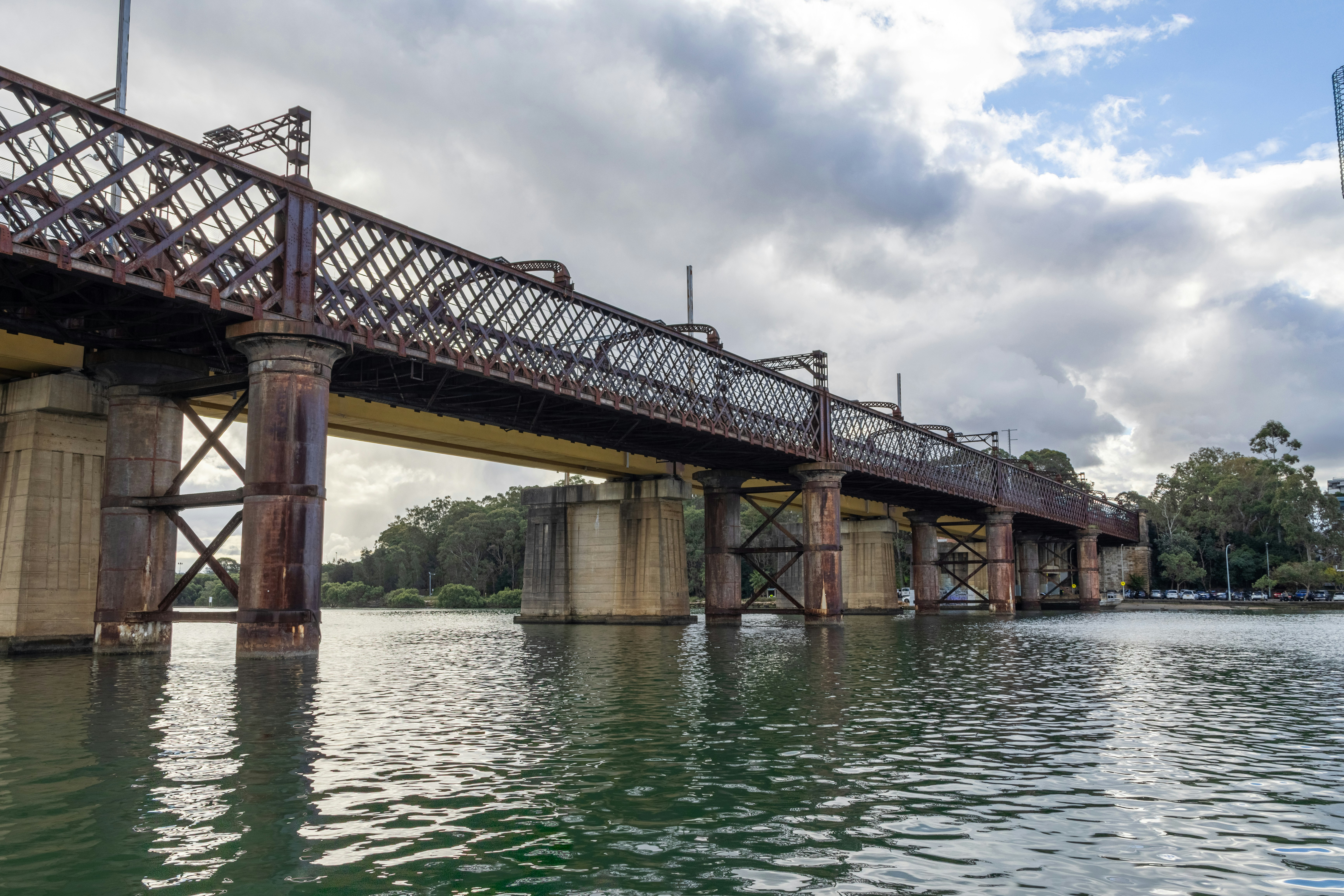 Rusted Span over Quiet Waters